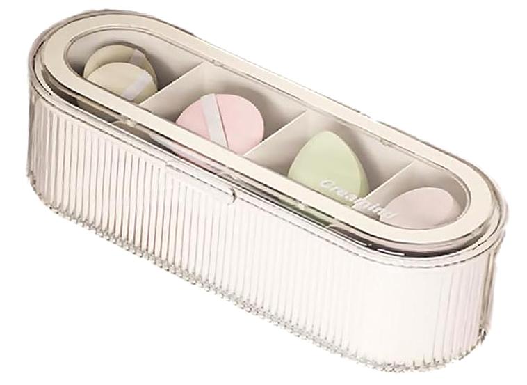 FREEAMG Storage Box Transparent Acrylic Makeup Sponge Holder, Display ...