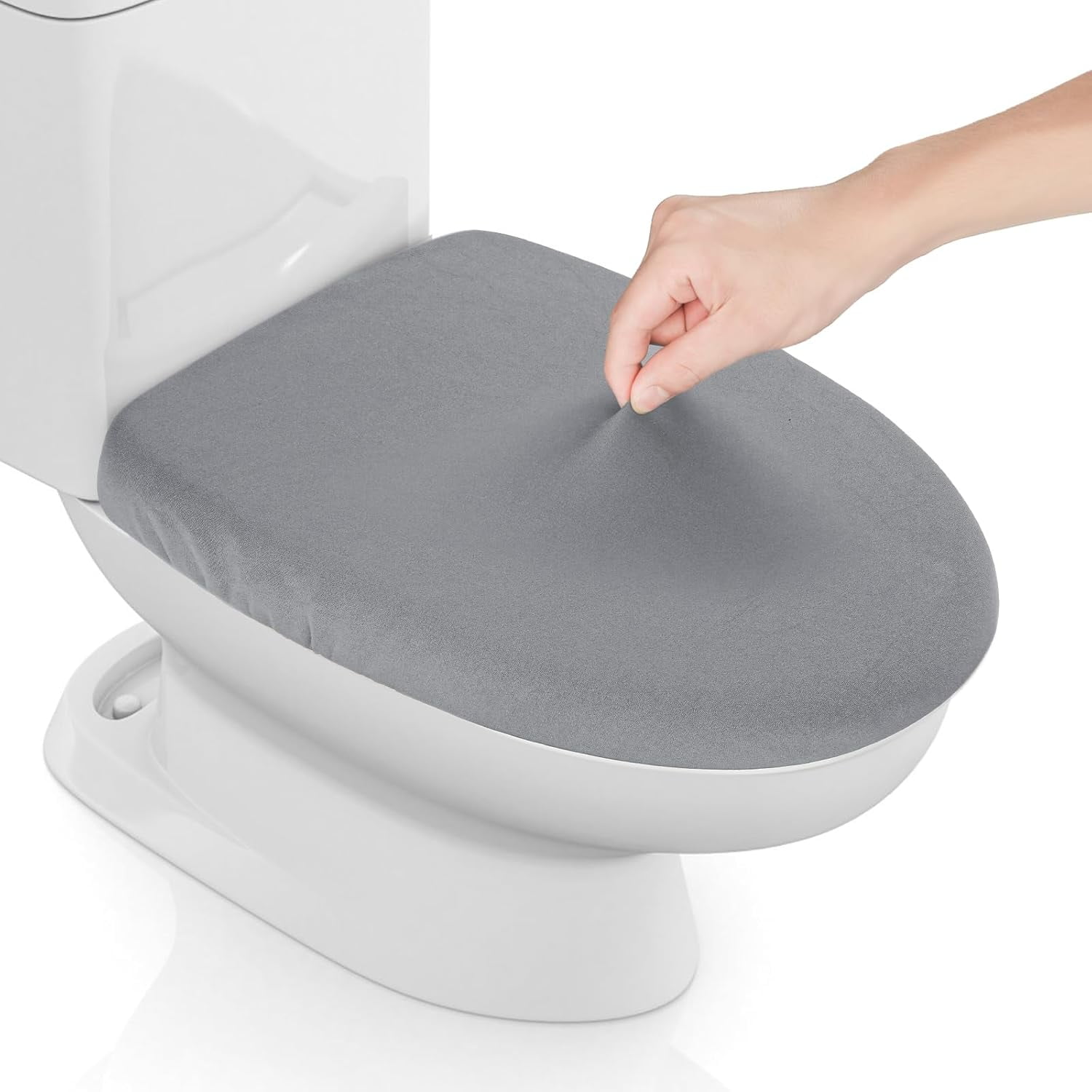 FREEAMG Stretch Spandex Toilet Lid Cover, Thick Toilet Seat Cover for ...