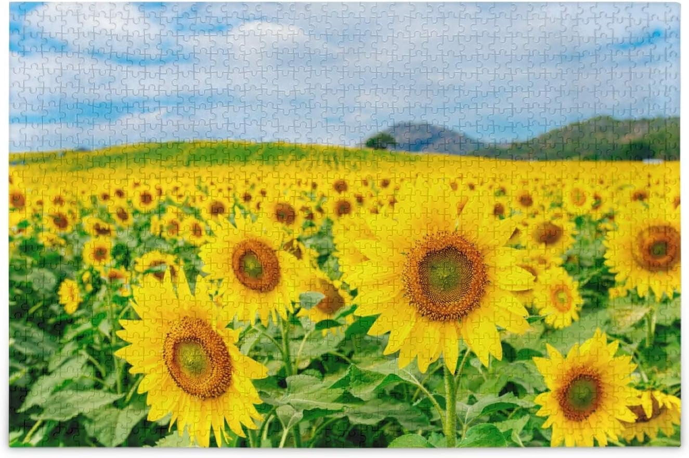 FREEAMG Summer Landscape Sunflowers Field Puzzle for Adults 500 Piece ...