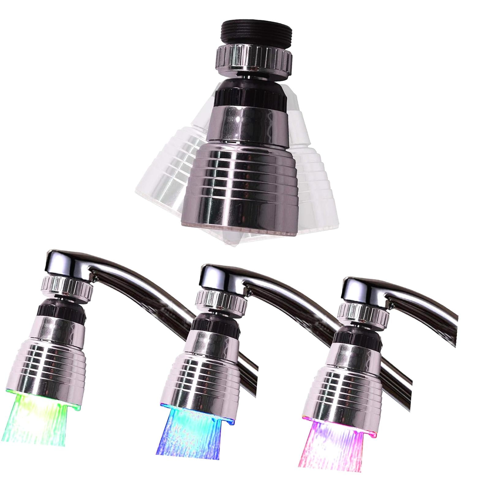 FREEAMG Swivel 3-Color Temperature Sensitive Water Light, Gradient ...