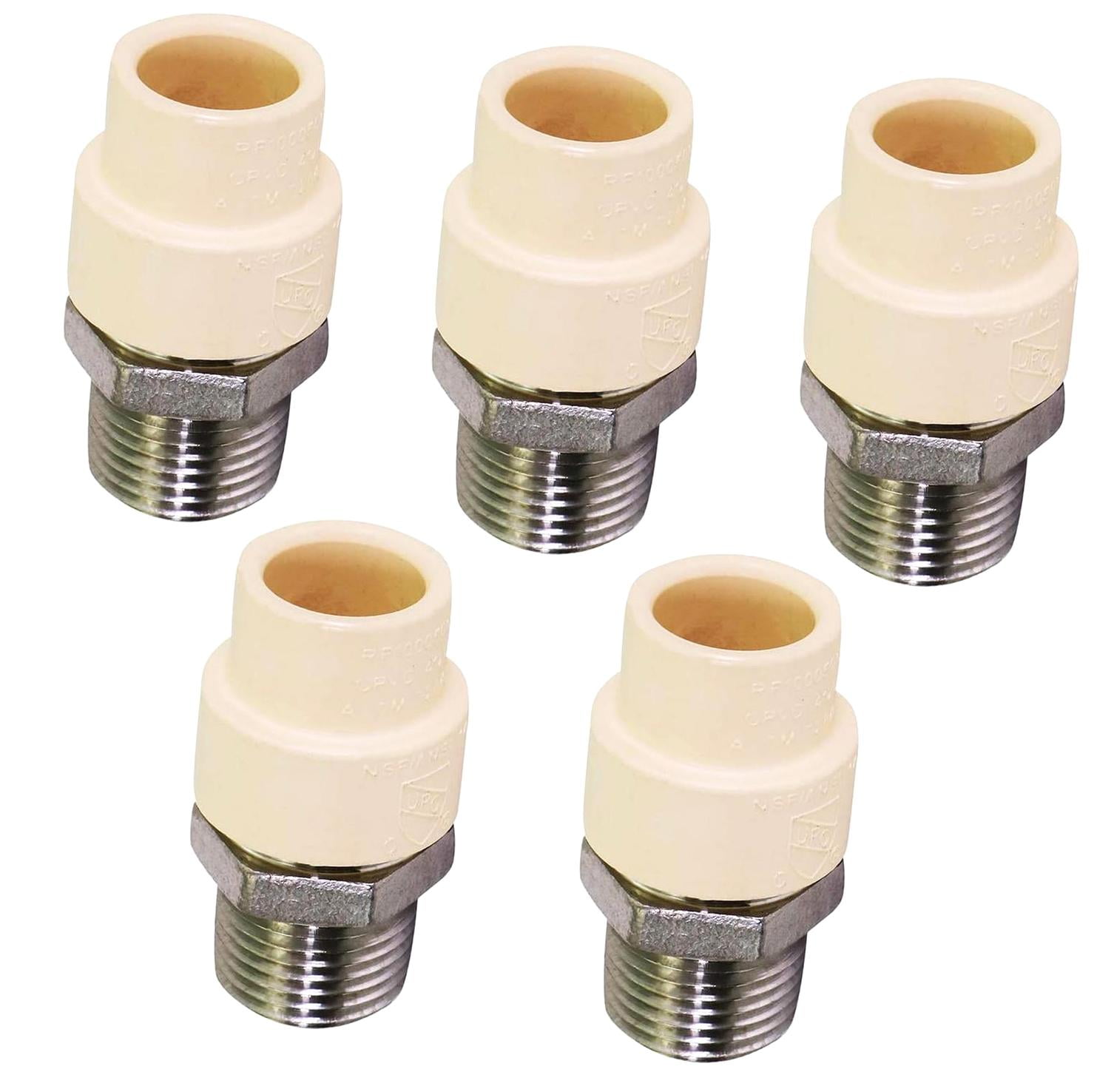 FREEAMG TTDQN034-OM-5 Male to CPVC Adapter Transition Pipe Fitting ...
