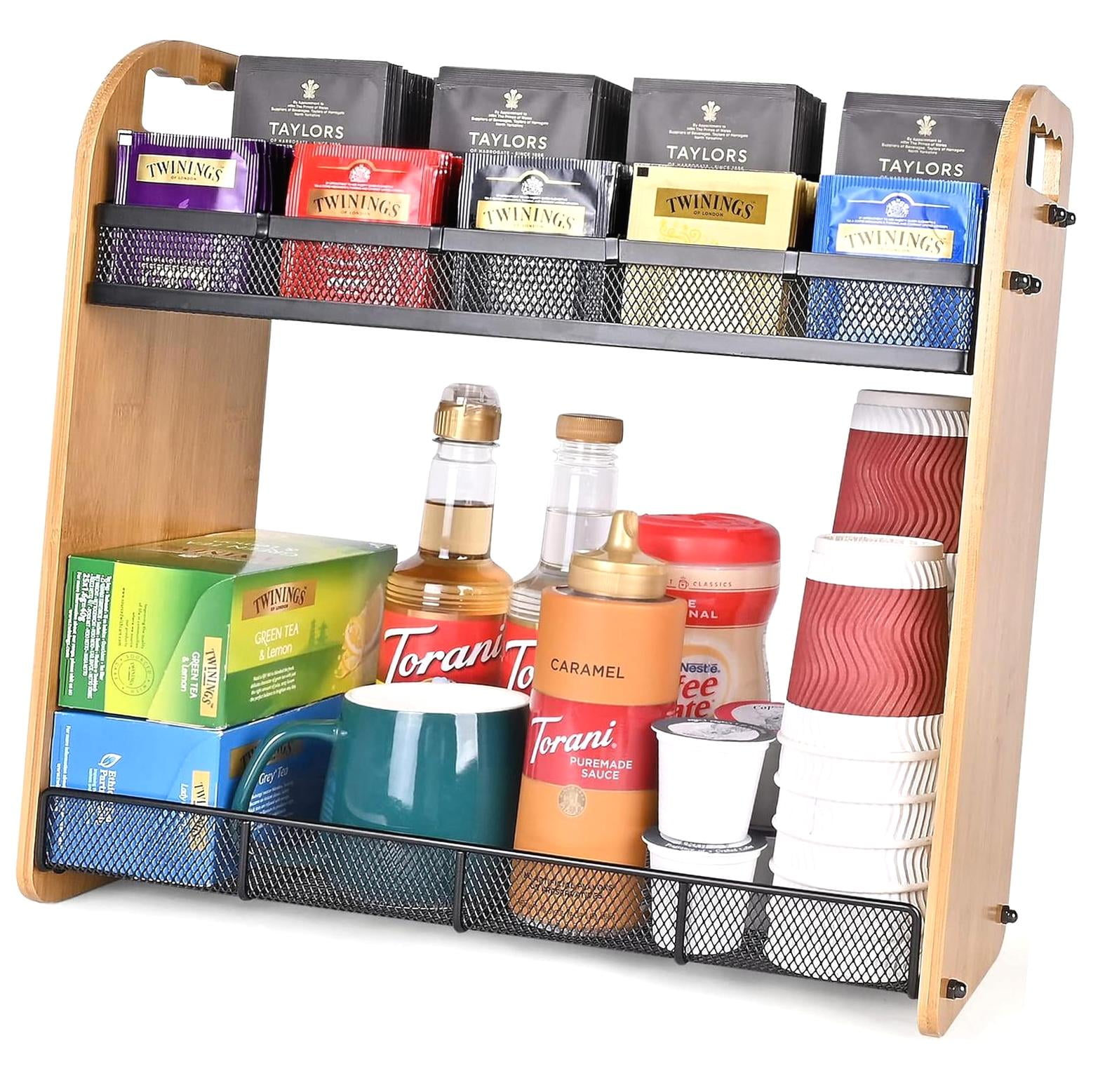 FREEAMG Tea Bag Storage Box, High-Capacity Tea Organizer for Tea Bags ...