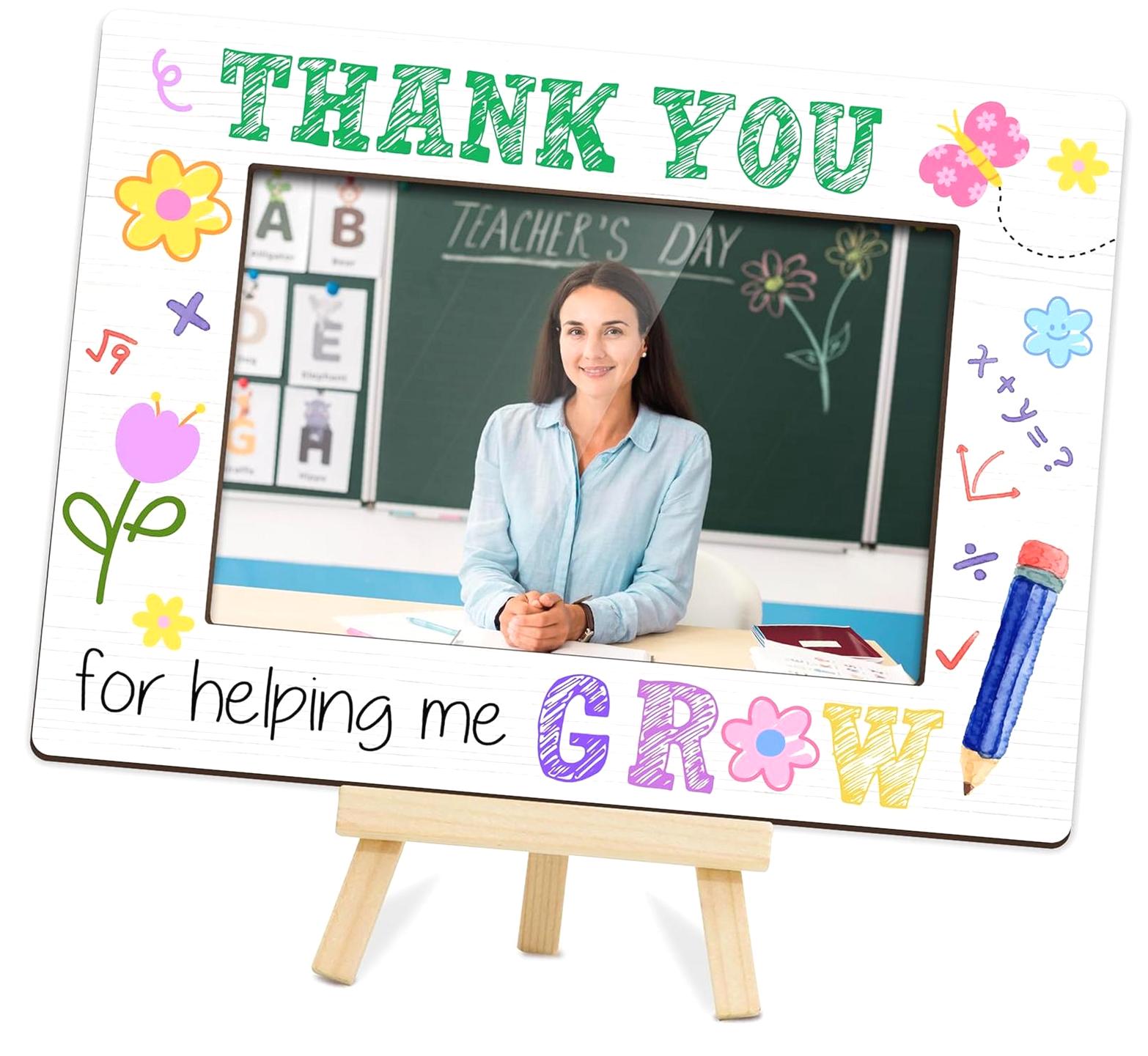 FREEAMG Teacher Picture Frame, Gratitude for Nurturing My Growth 4x6 ...