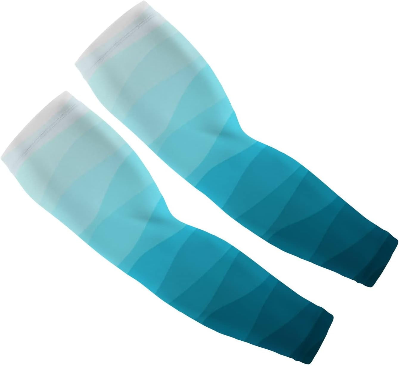 FREEAMG Teal Blue Ocean Wave Arm Sleeves for Men Women Baseball ...