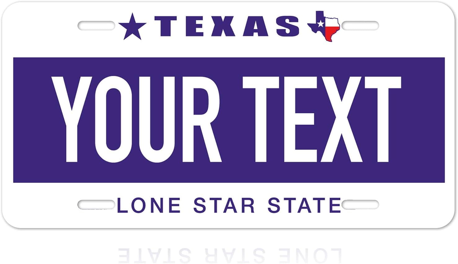 FREEAMG Texas Blue Mini License Plate, 50 States Fake License Plate for ...