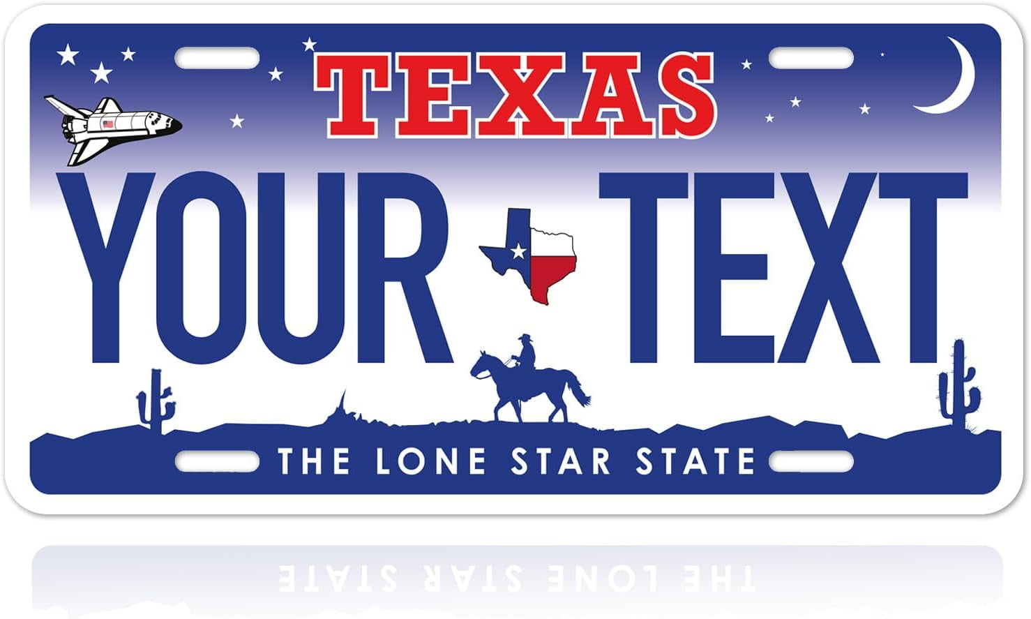 FREEAMG Texas Space Mini License Plate, 50 States Fake License Plate ...