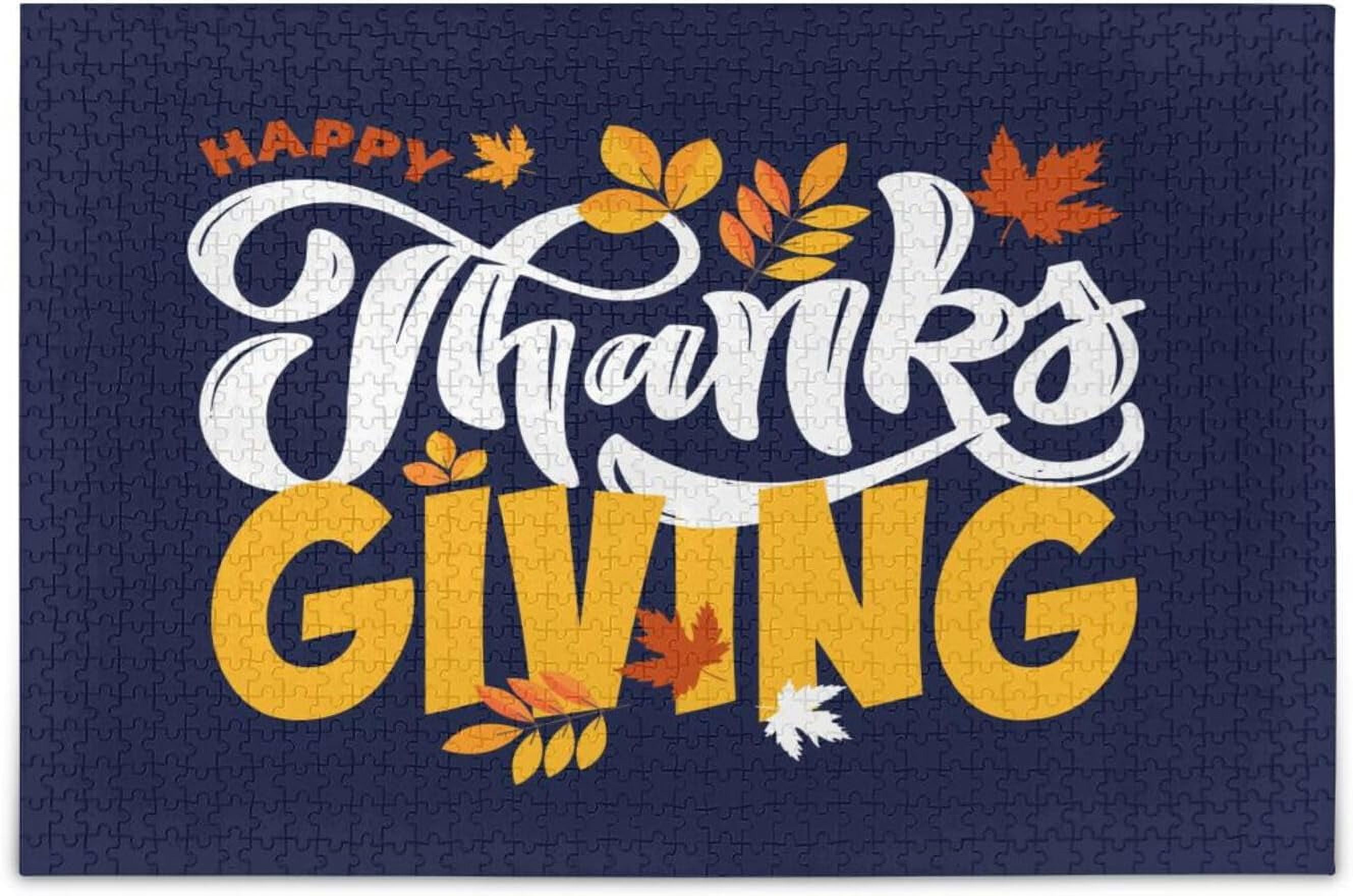 FREEAMG Thanksgiving Jigsaw Puzzle 1000 Pieces,Wooden Puzzles Family ...