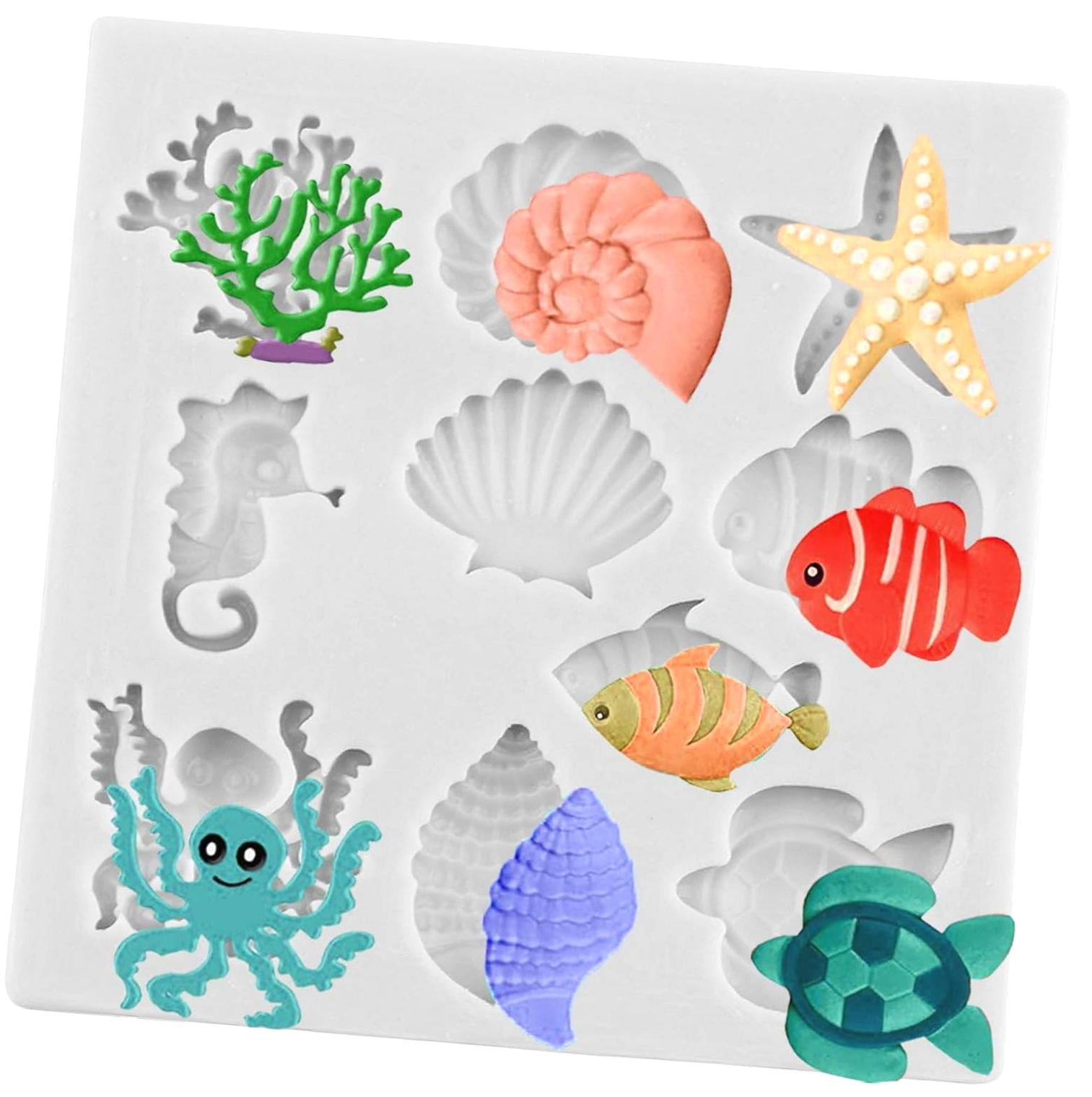 FREEAMG Theme Silicone Molds Fondant Chocolate Candy Molds for Cupcake ...