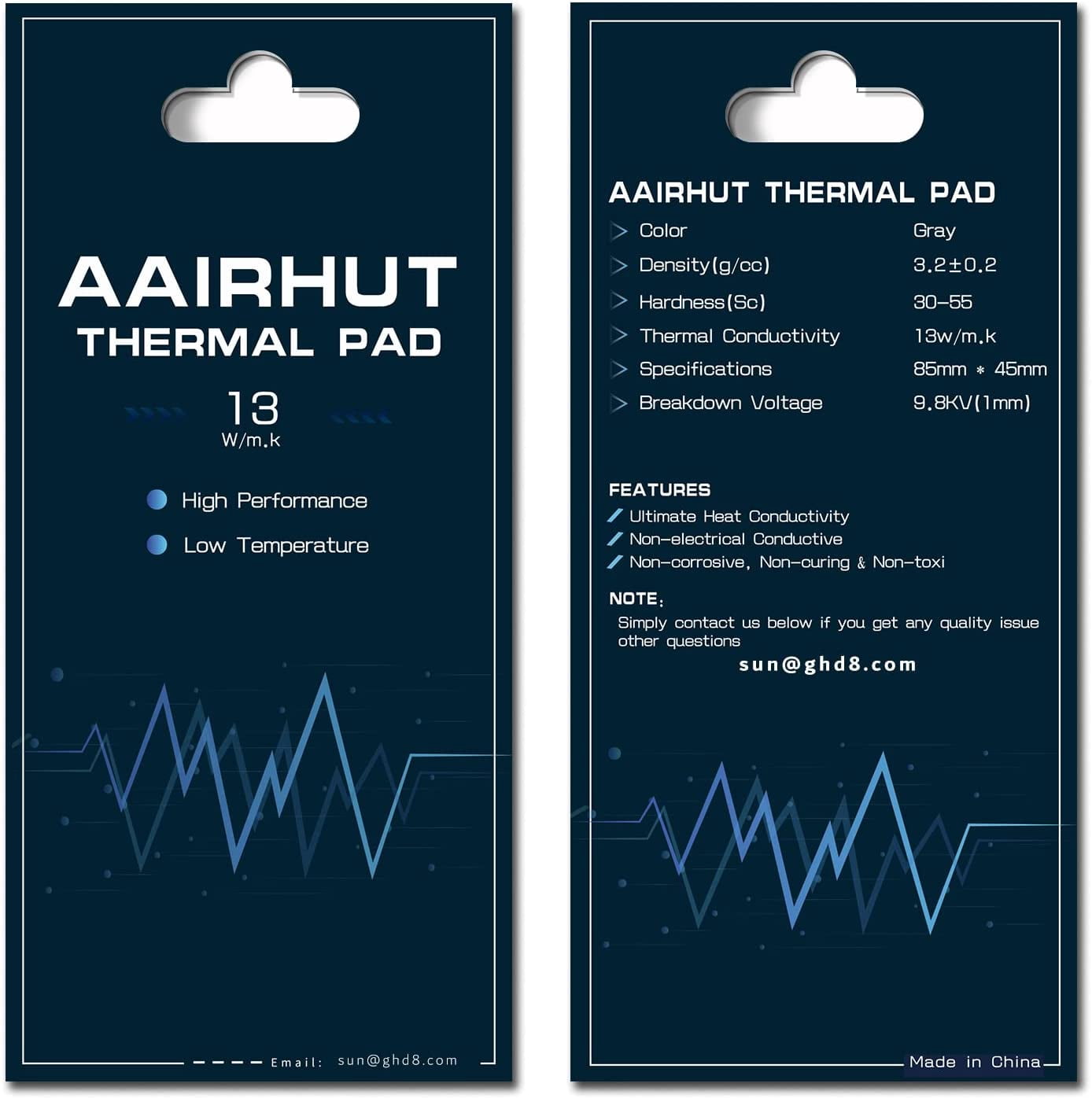 FREEAMG Thermal Pad 13W/mK [0.5~m], 85x45x2.5mm Silicone Cooling Pad ...