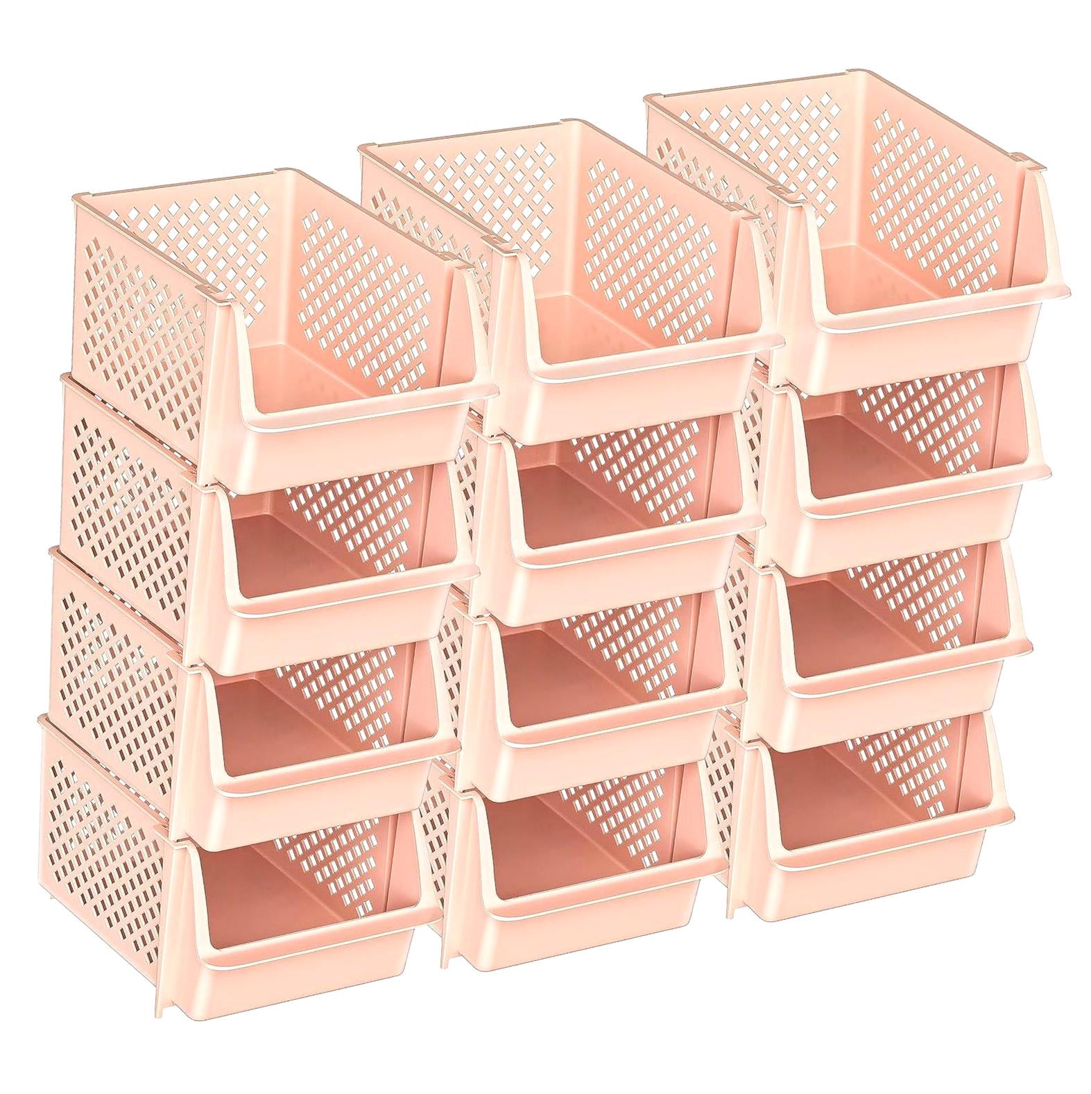 FREEAMG TidyFriend Plastic Stackable Storage Bins for Pantry, 5 Pack ...