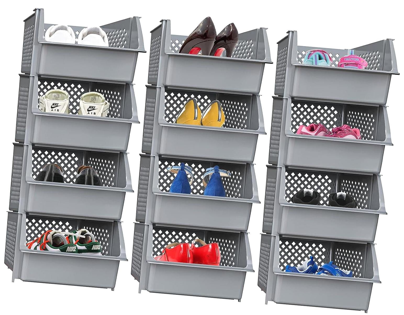 FREEAMG TidyFriend Plastic Stackable Storage Bins for Pantry, 5 Pack ...