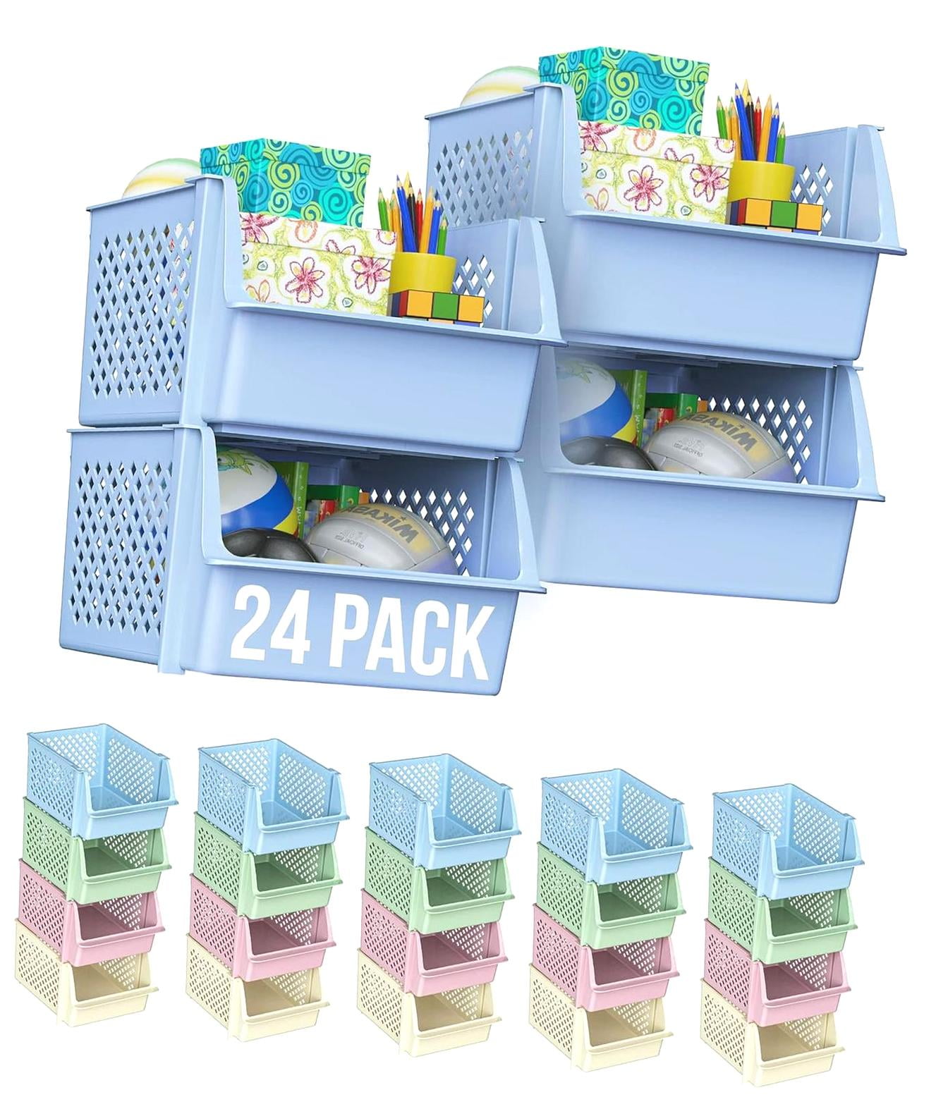 FREEAMG TidyFriend Plastic Stackable Storage Bins for Pantry, 5 Pack ...