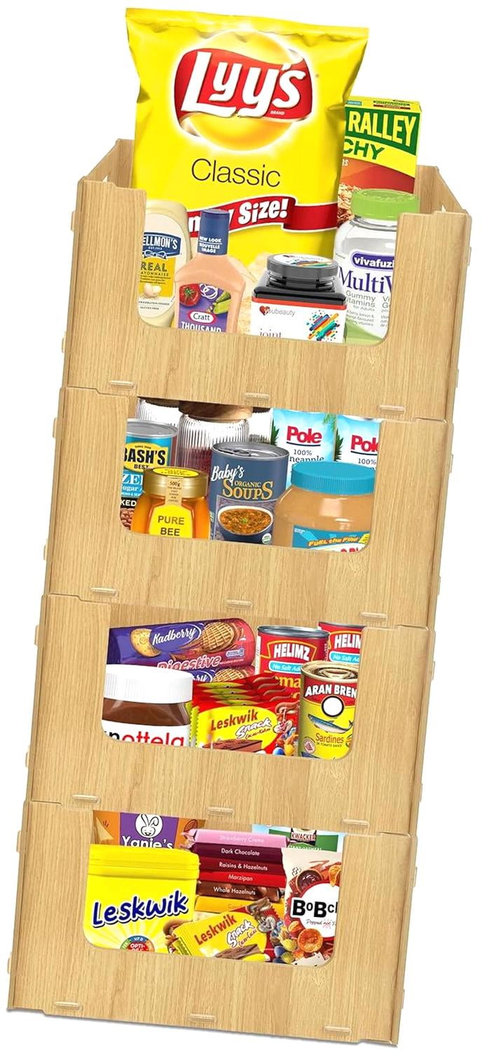 FREEAMG TidyFriend Plastic Stackable Storage Containers for Pantry - 2 ...