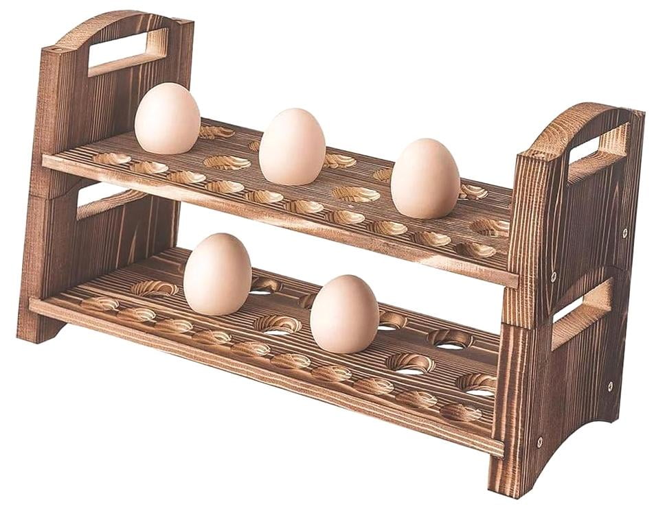 FREEAMG Timber Stand Dual- Rack Holders Desktop Nestable Quail Storage ...