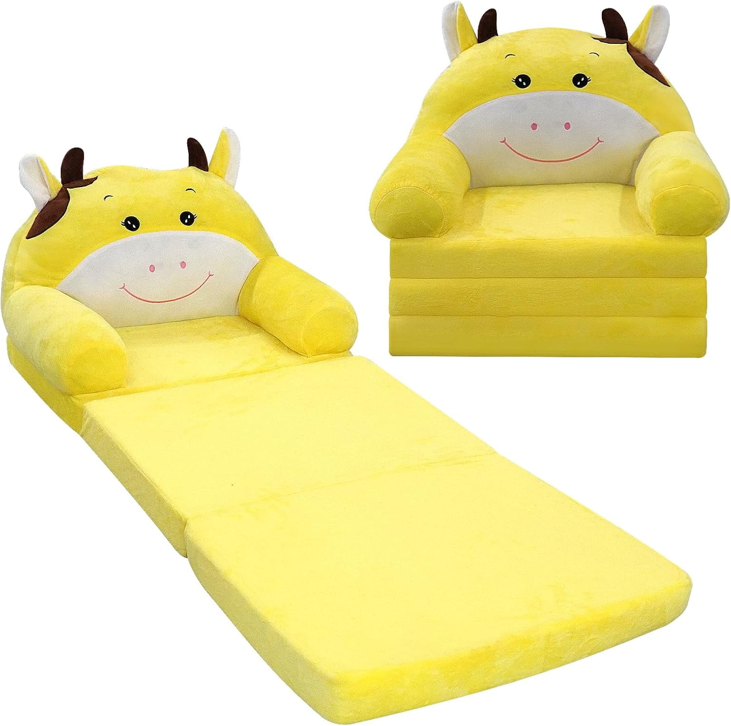 FREEAMG Toddler Chair Kids Sofa, 2-in-1 Convertible Sofas to Lounger ...