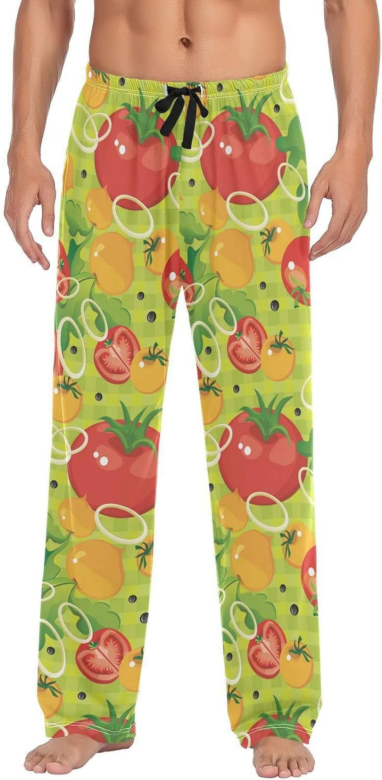 FREEAMG Tomato Vegetable Pajama Pants for Men, Men's Separate Bottoms ...