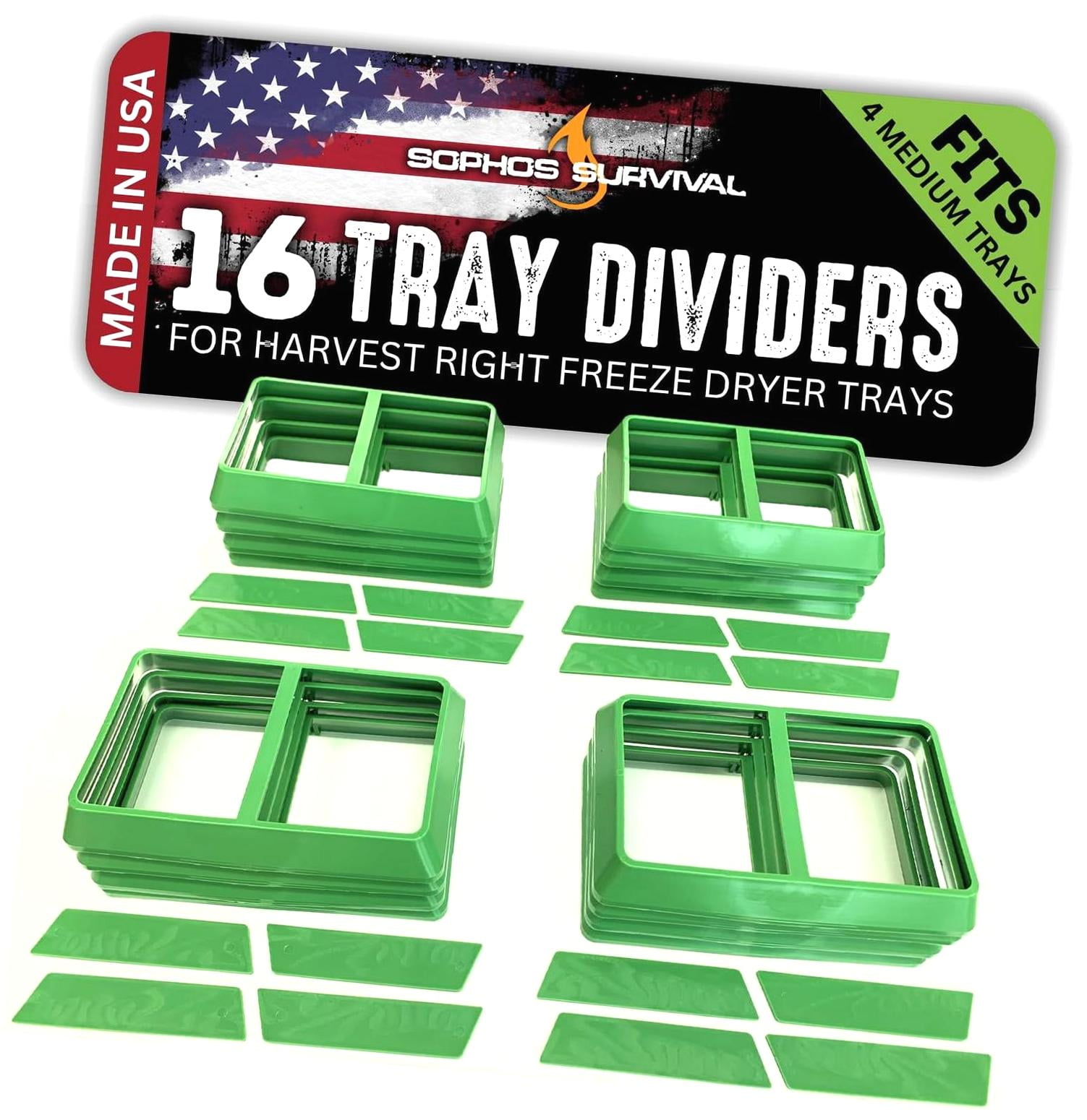 FREEAMG Tray Dividers for Medium Harvest Right Freeze Dryer Trays (4 ...