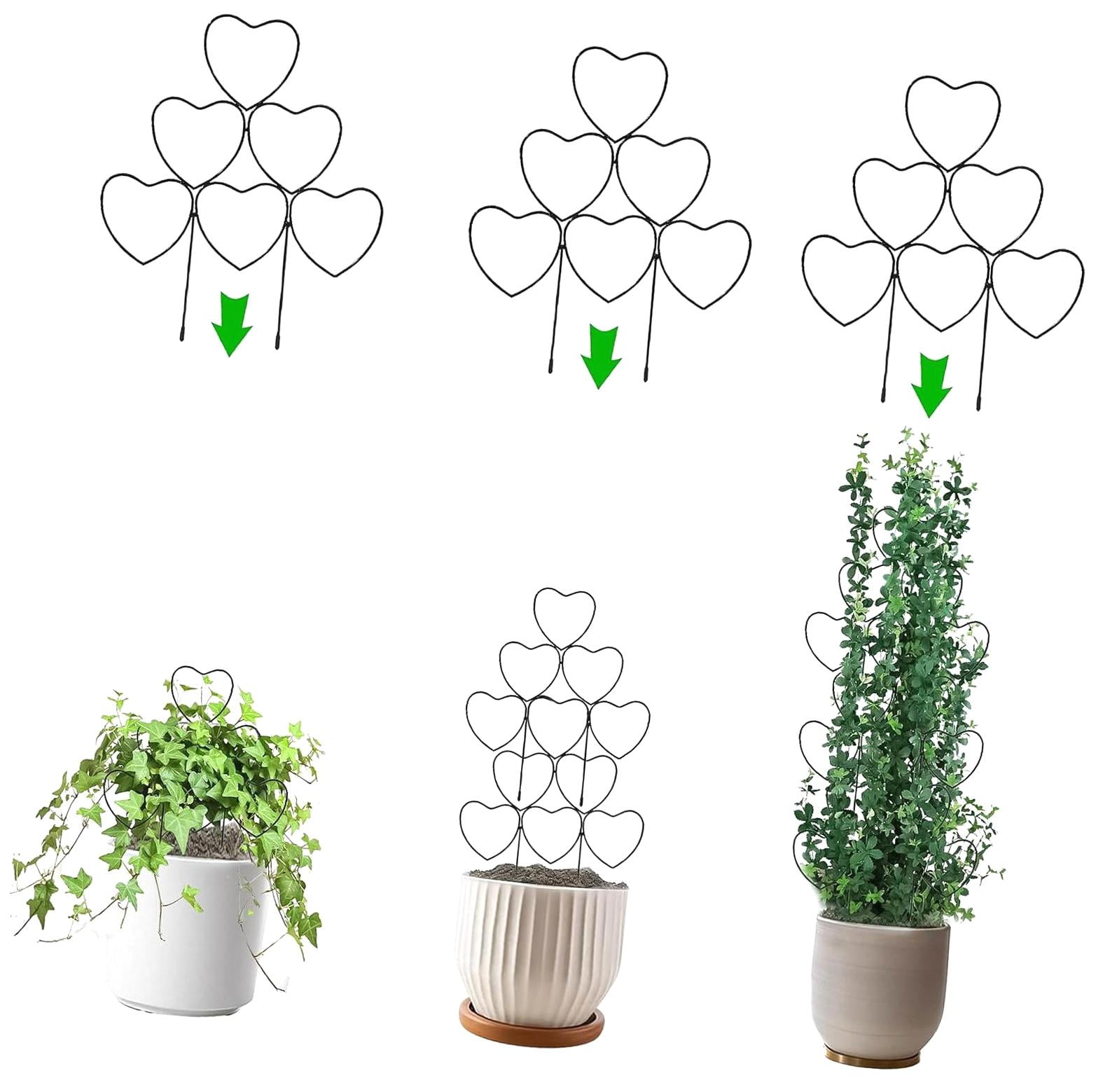 FREEAMG Trellis for Climbing Plants Indoor, Stackable Garden Trellis for Potted Plants, Small ...