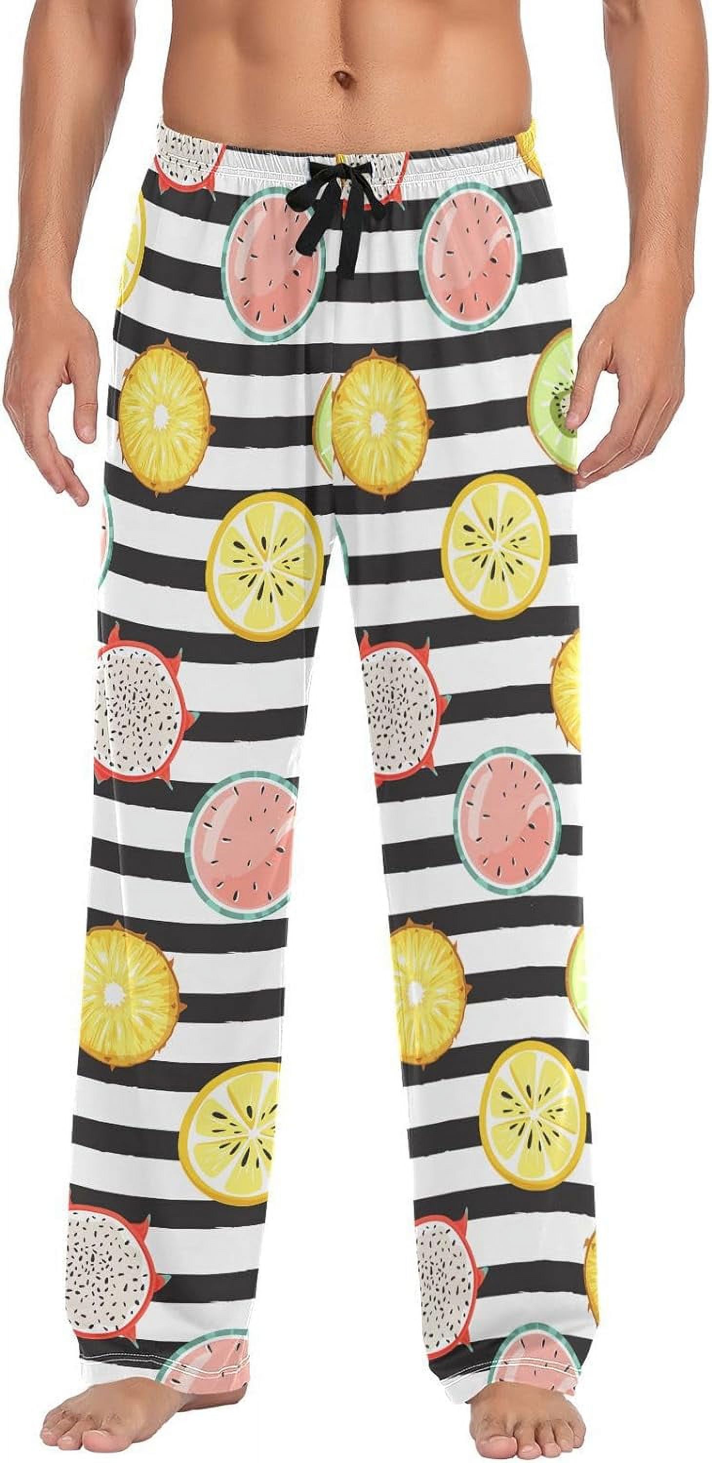 FREEAMG Tropical Fruit Slice Pajama Pants for Men, Men's Separate ...