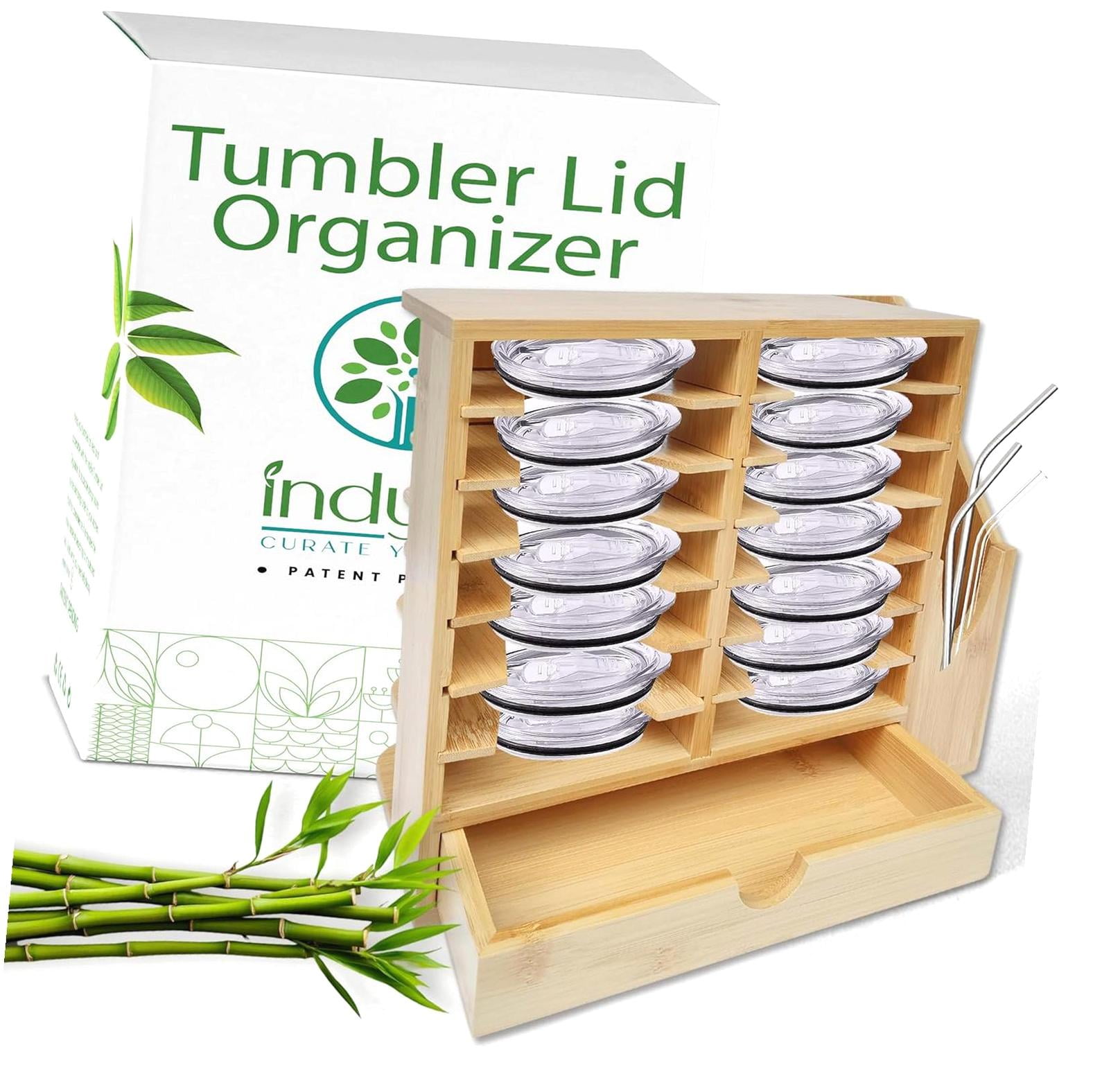 FREEAMG Tumbler Lid Organizer – Space-Efficient Multi- Storage Rack ...