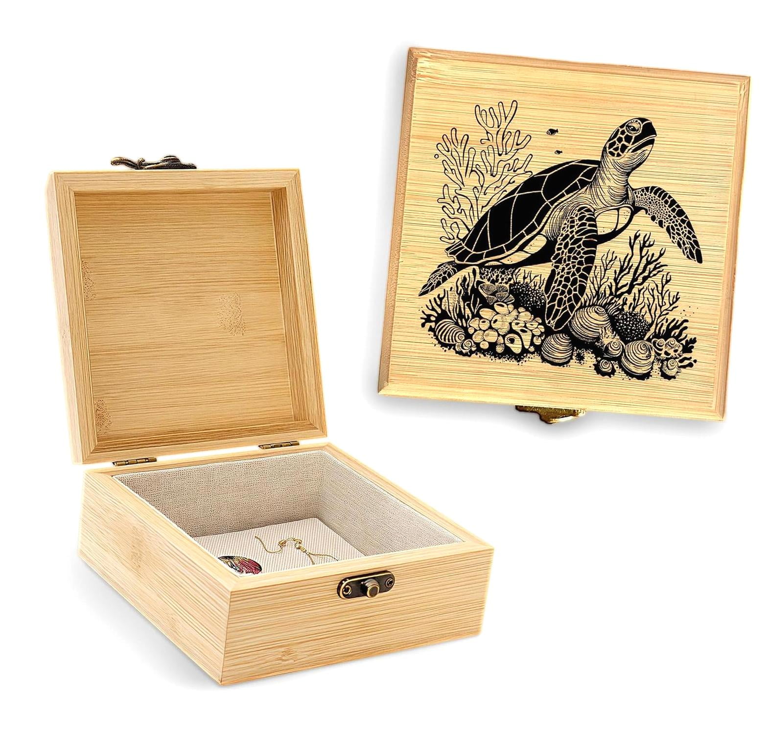 FREEAMG Turtle-Themed Decorative Jewelry Box, Ideal for Women and ...