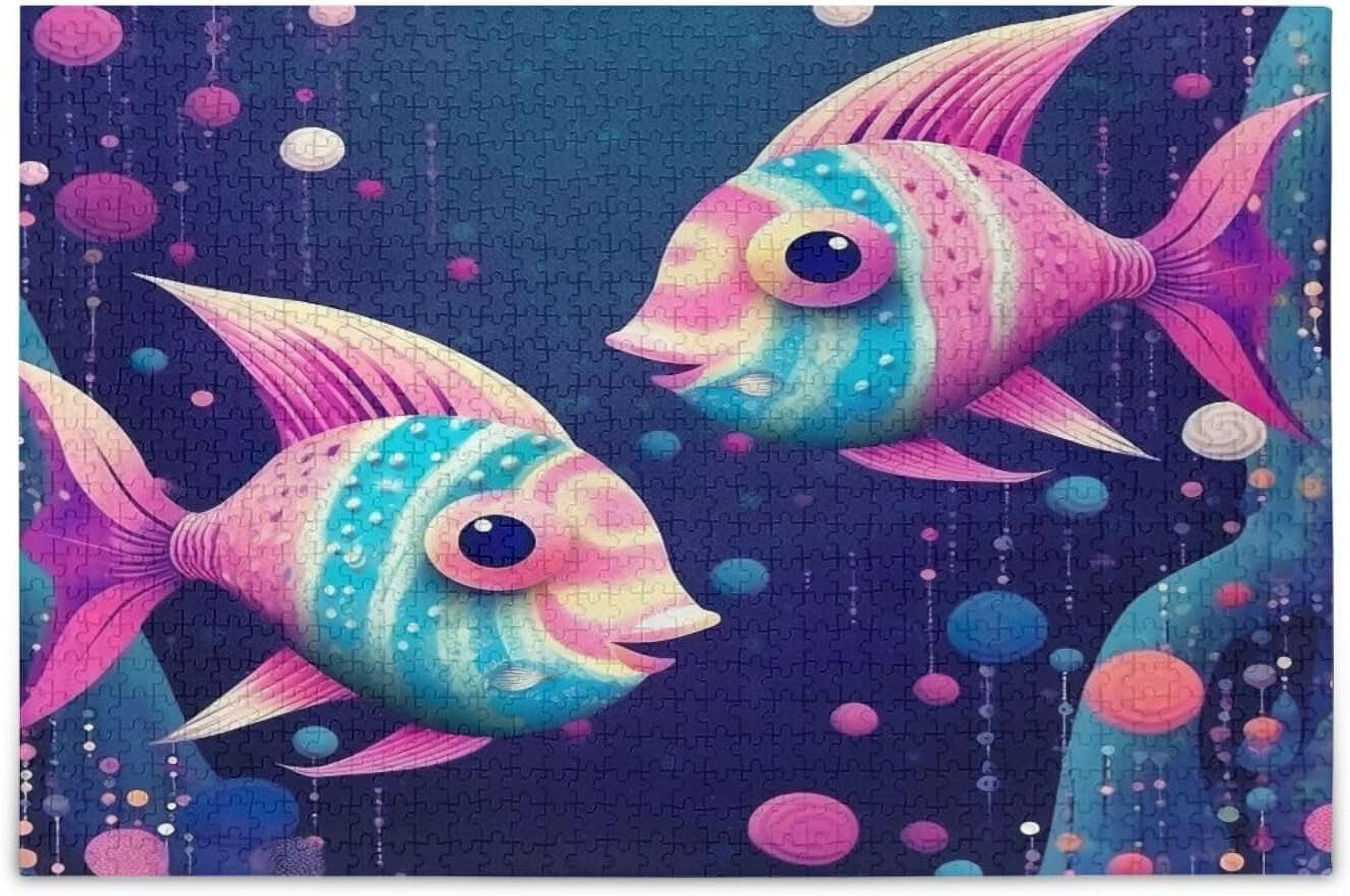 FREEAMG Two Colorful Fish Jigsaw Puzzles for Adults 500 Piece, Puzzles ...