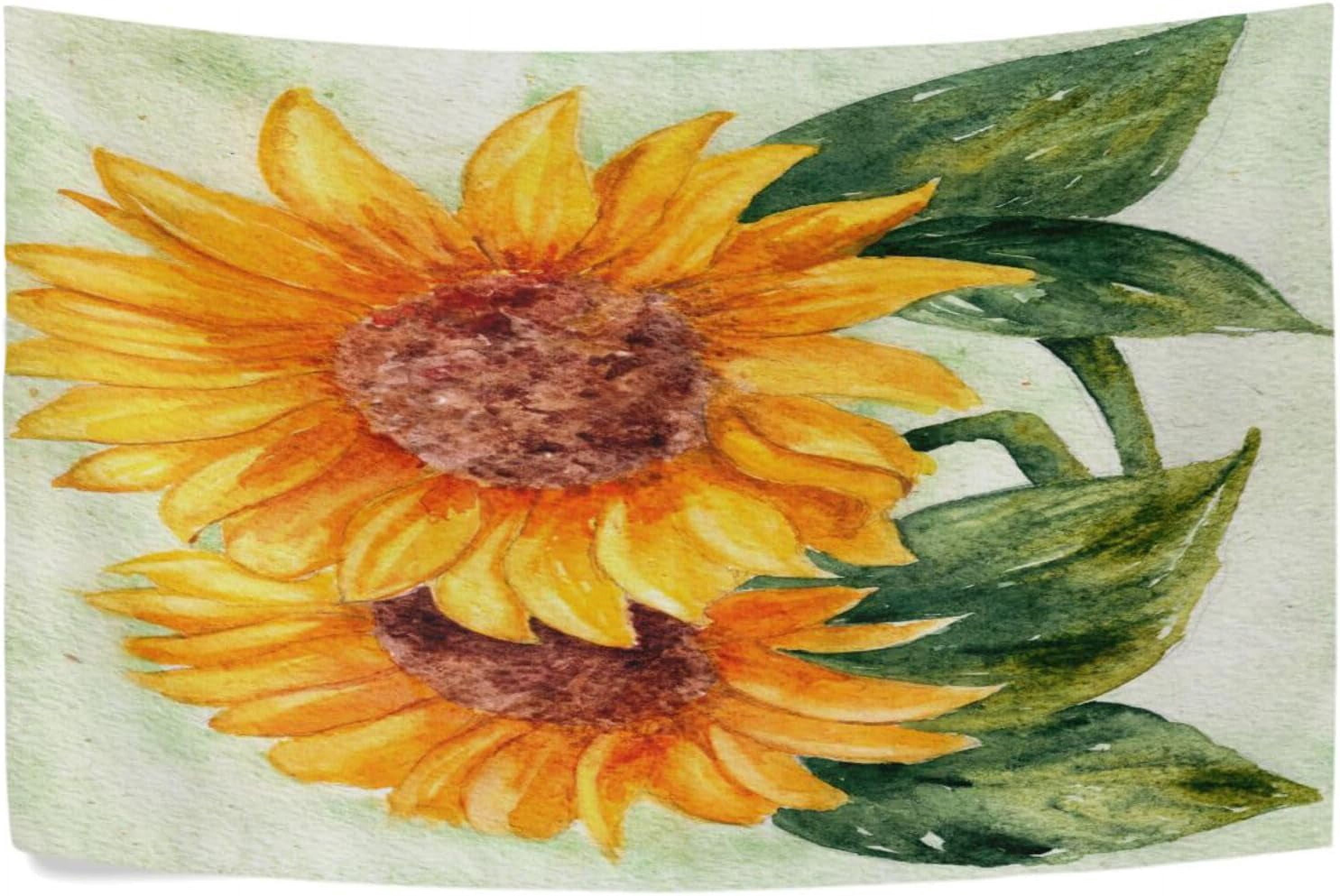 FREEAMG Two Sunflowers Tapestry Aesthetic Tapestry Wall Hanging for ...