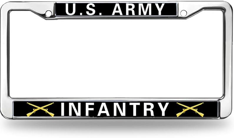 FREEAMG US Army Infantry License Plate Frame for Independence Day US ...