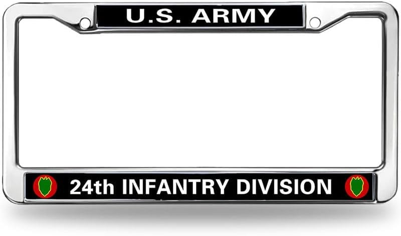 FREEAMG US Army Infantry License Plate Frame Stainless Steel 24th ...