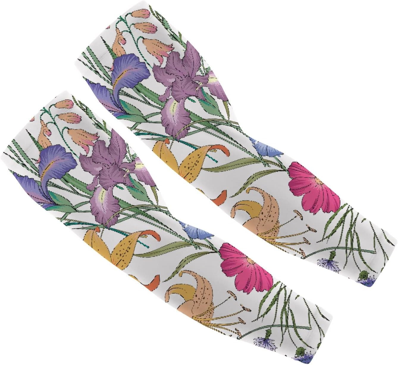 FREEAMG UV Sun Protection Compression Arm Sleeves for Men Women ...