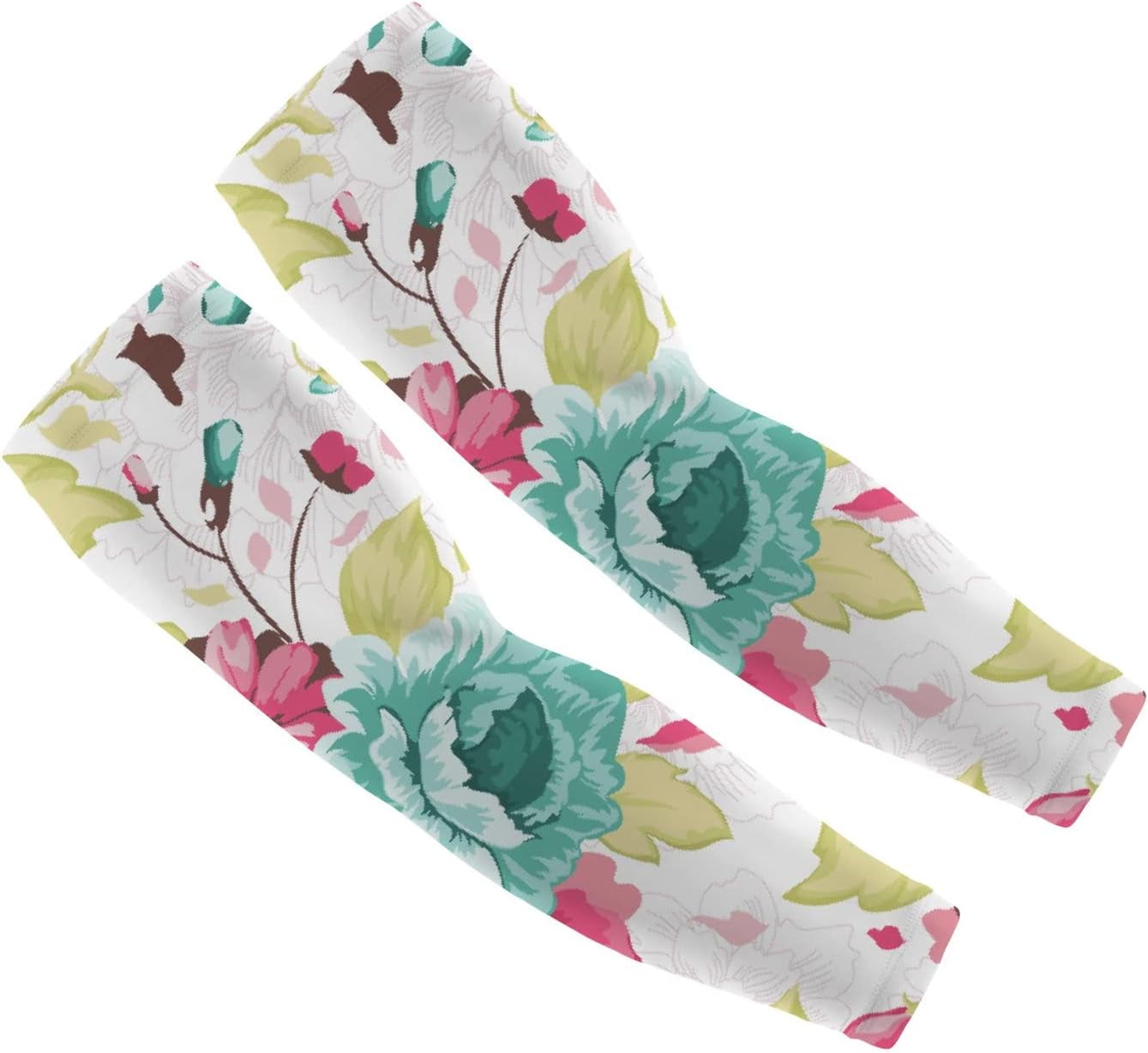 FREEAMG UV Sun Protection Compression Arm Sleeves for Men Women ...