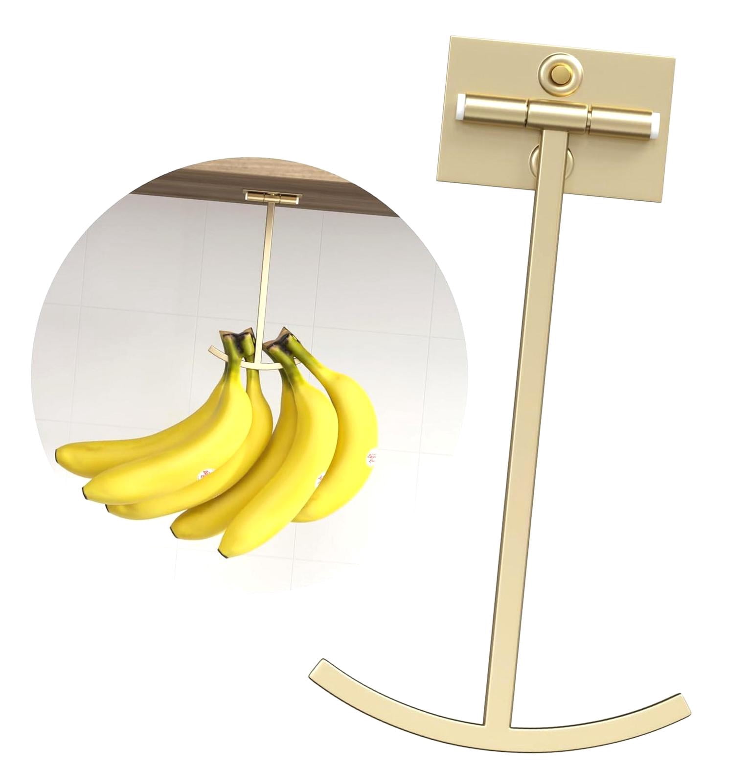 FREEAMG Under Cabinet Banana Hook - Foldable Hanger, Adhesive Mount ...