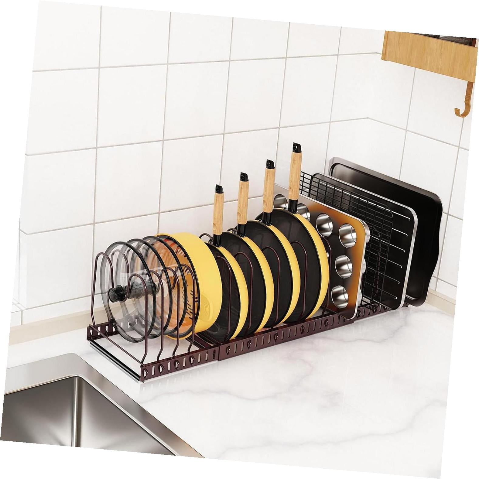 FREEAMG Under Cabinet Expandable Pot and Pan Organizer, 12-Size ...