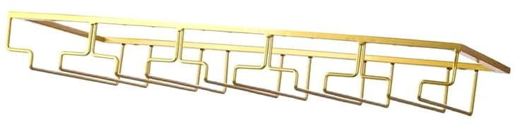 FREEAMG Under Cabinet Glass Rack - 1 Pack Metal Stemware Organizer for ...