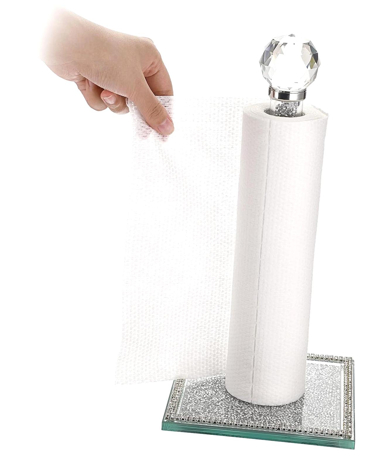 FREEAMG Upright Countertop Paper Towel Holder Stand, Vertical Paper ...