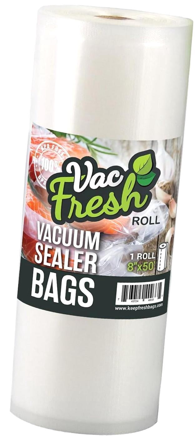 FREEAMG Vac Fresh Food Vacuum Sealer Rolls (2, 11" x 50') 3.5mil ...