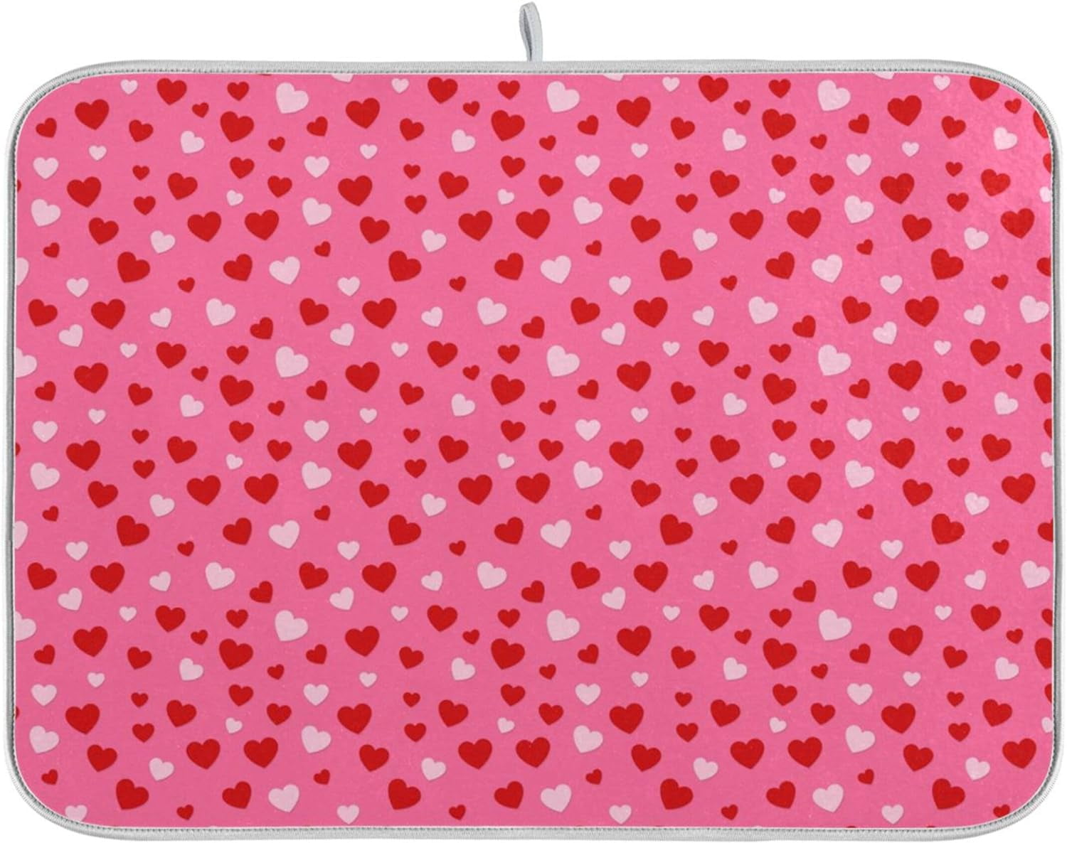 FREEAMG Valentines Love Hearts Dish Drying Mat for Kitchen Counter ...