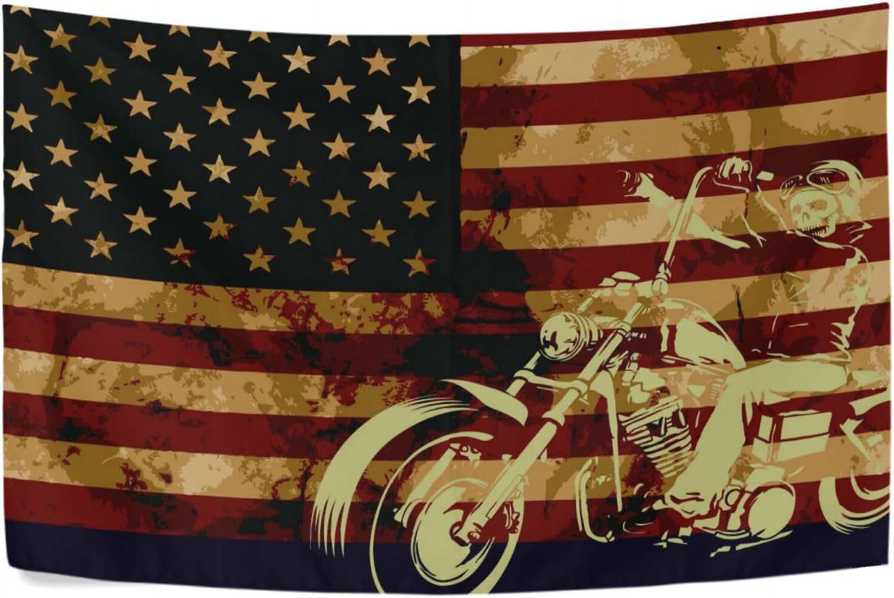 FREEAMG Vintage American Flag Tapestry Aesthetic Tapestry Wall Hanging ...