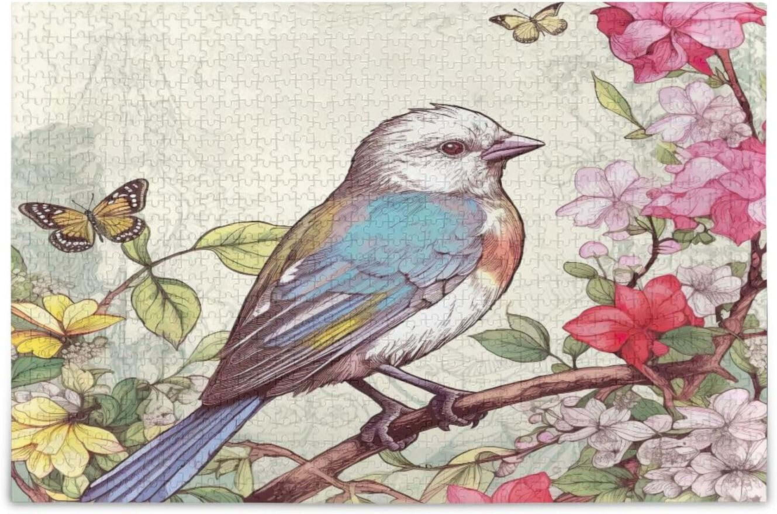 FREEAMG Vintage Bird Jigsaw Puzzles for Adults 1000 Piece, Puzzles for ...