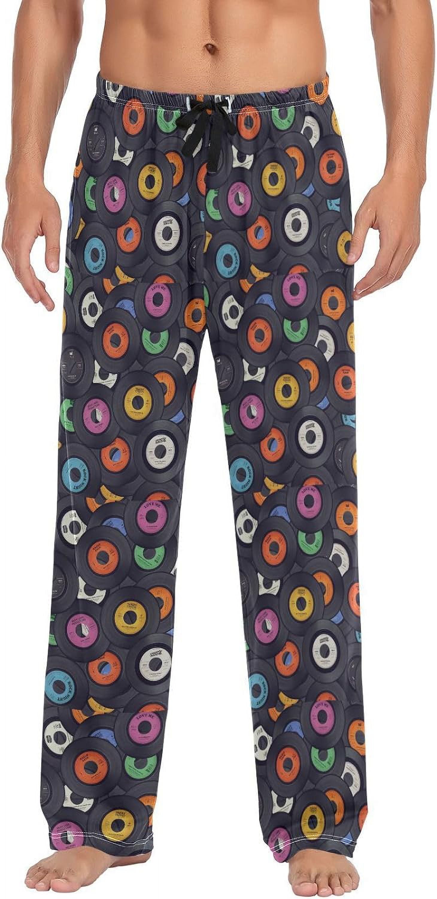 FREEAMG Vinyl Records Pajama Pants for Men, Men's Separate Bottoms ...