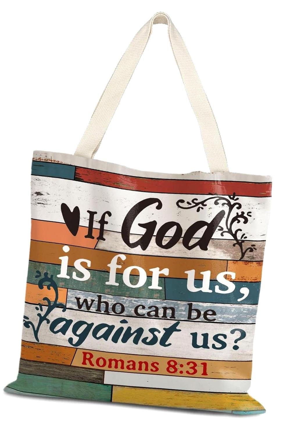 FREEAMG Walk by Faith Christian Canvas Tote Bags for Women ...