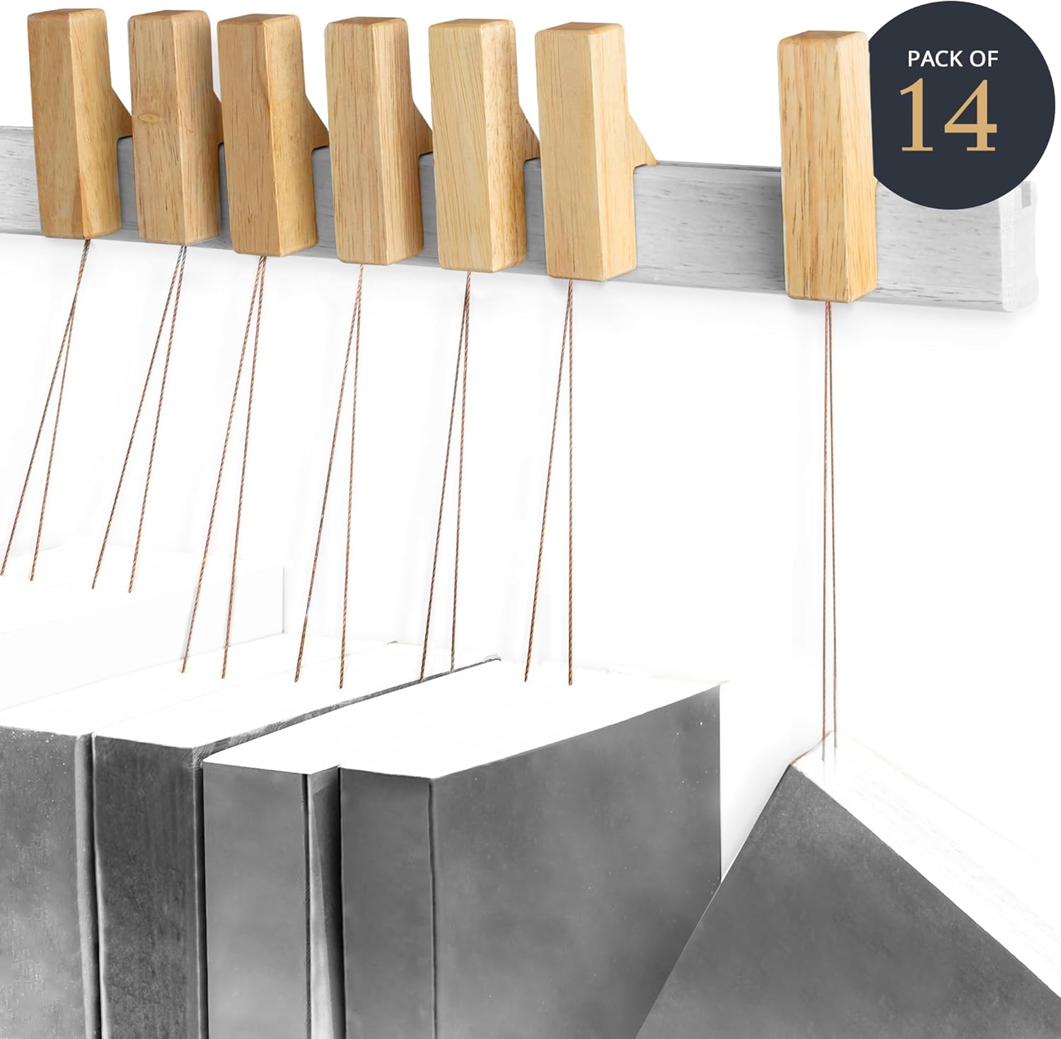 FREEAMG Wall Book Organizers Hanging Pins - Extra Pins for Floating ...