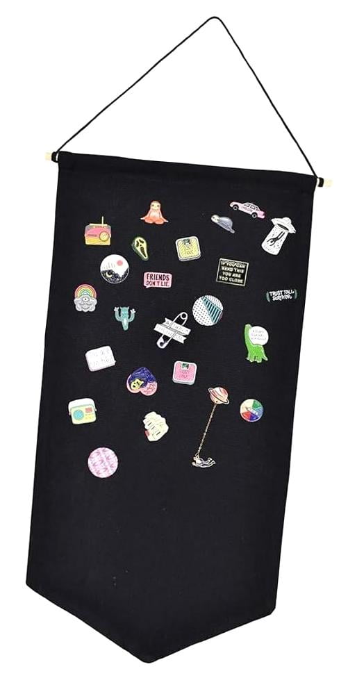 FREEAMG Wall-Mounted Brooch Jewelry Storage Canvas Display Stand Enamel ...