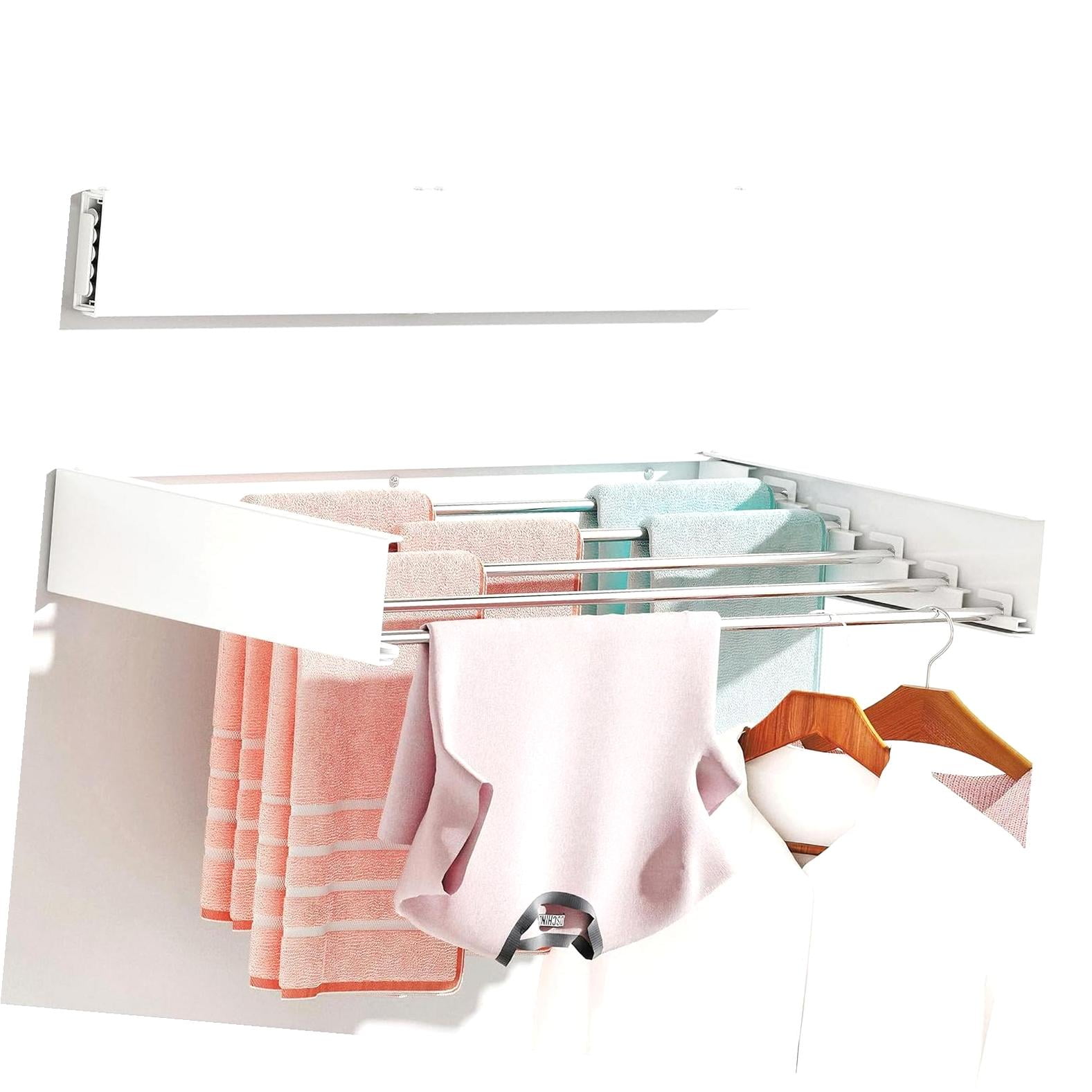 FREEAMG Wall Mounted Clothes Drying Rack,Extending Laundry Rack,Wall ...