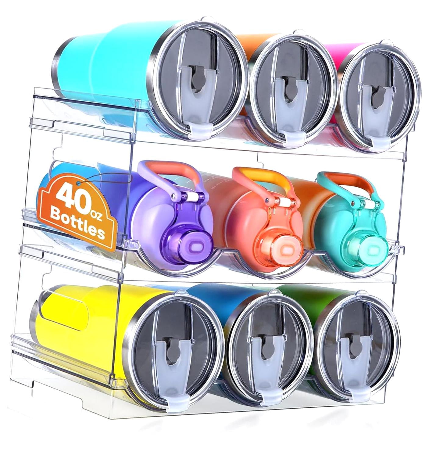 FREEAMG Water Bottle Storage for Cabinet, Spacious Compartment ...