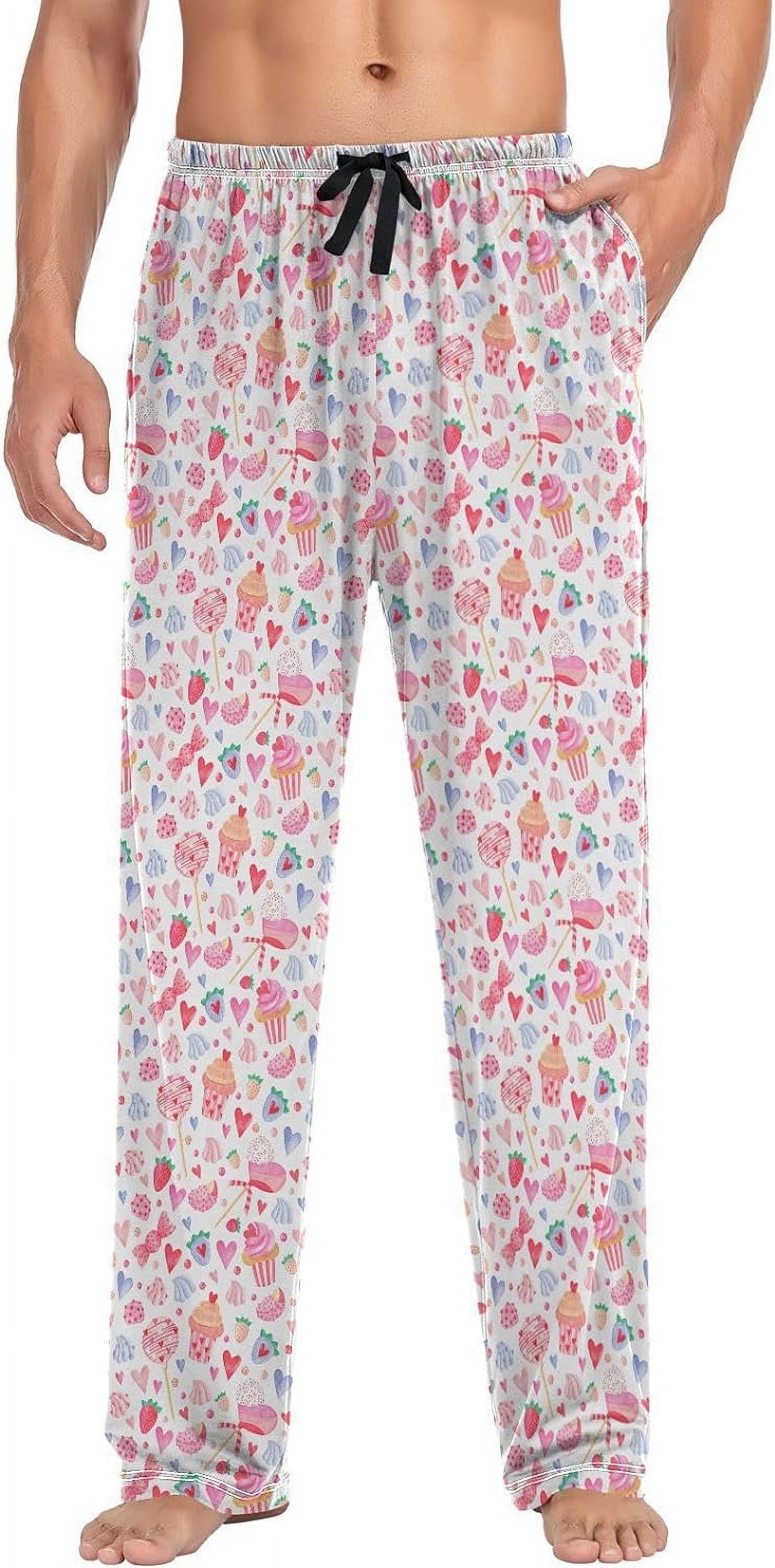 FREEAMG Watercolor Candies Cupcakes Pajama Pants for Men, Men's ...