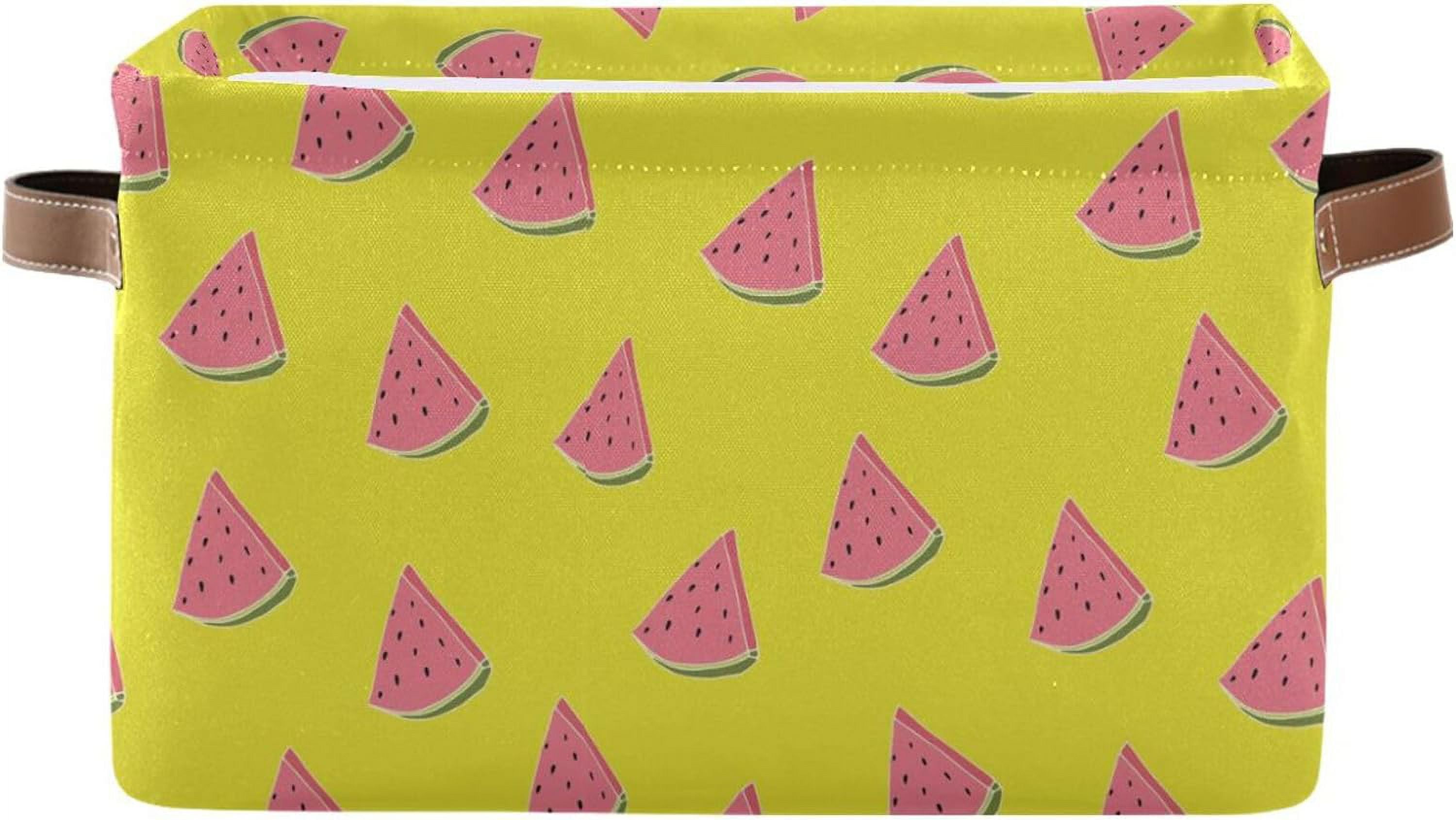 FREEAMG Watermelon Storage Basket, Durable Canvas Organizer With ...
