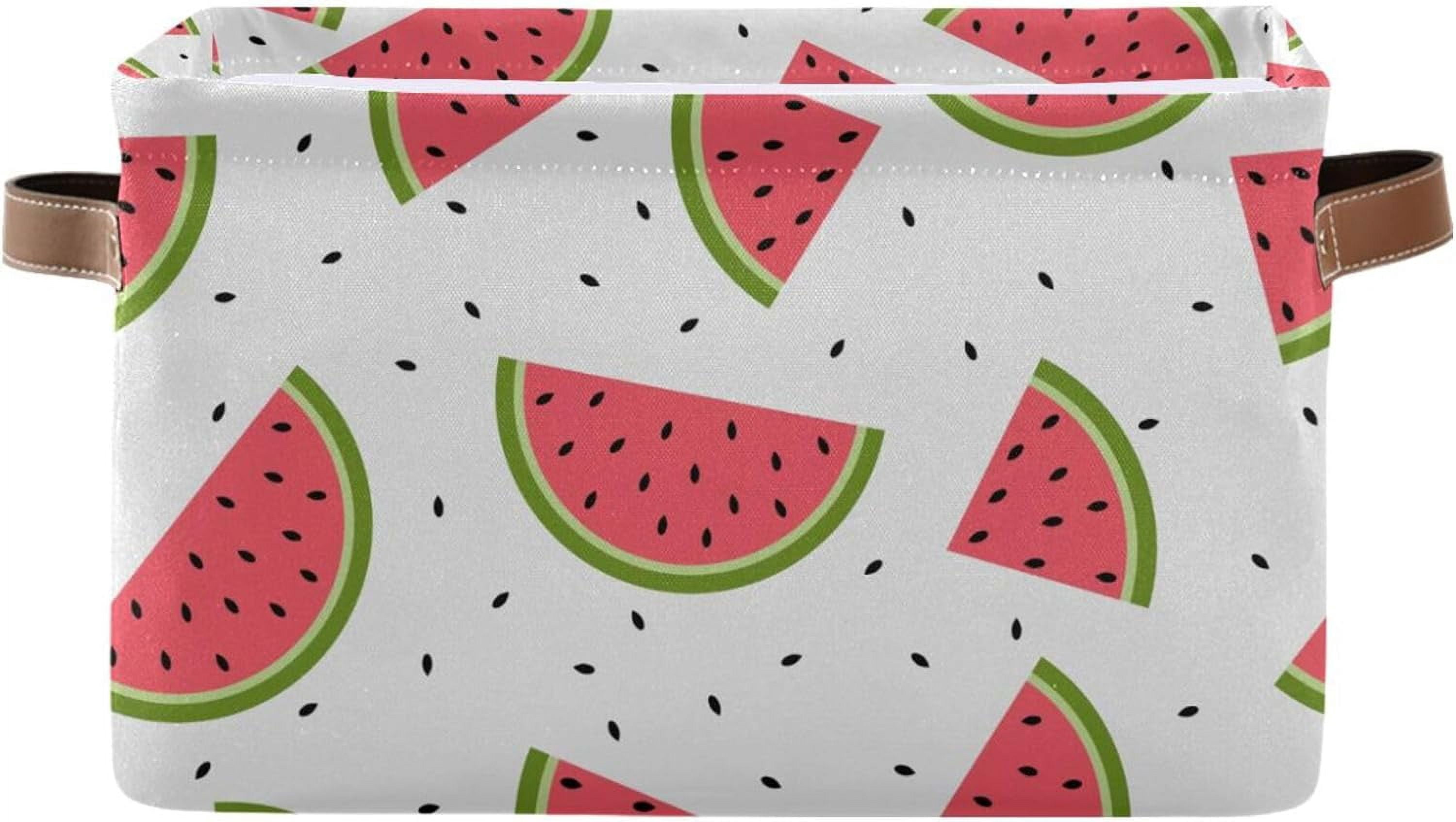FREEAMG Watermelons Storage Basket, Durable Canvas Organizer With ...