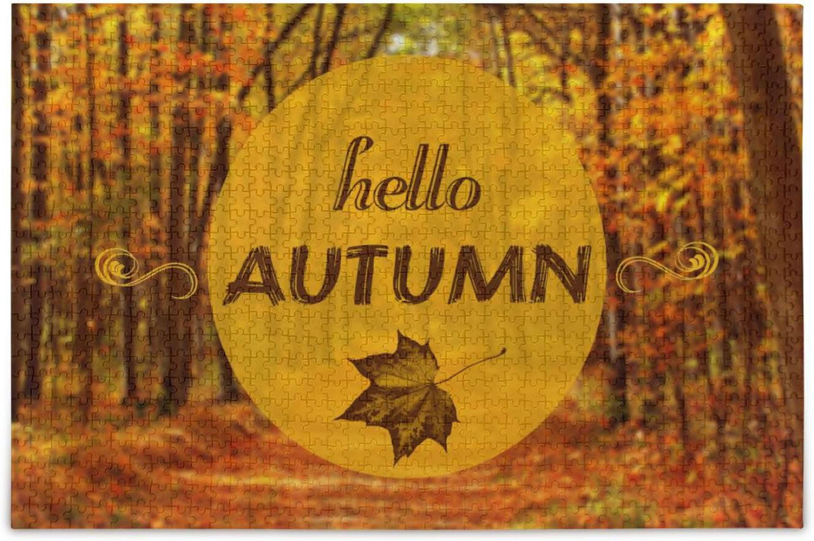 FREEAMG Welcome Jigsaw Puzzle 1000 Pieces,Wooden Puzzles Family Games ...