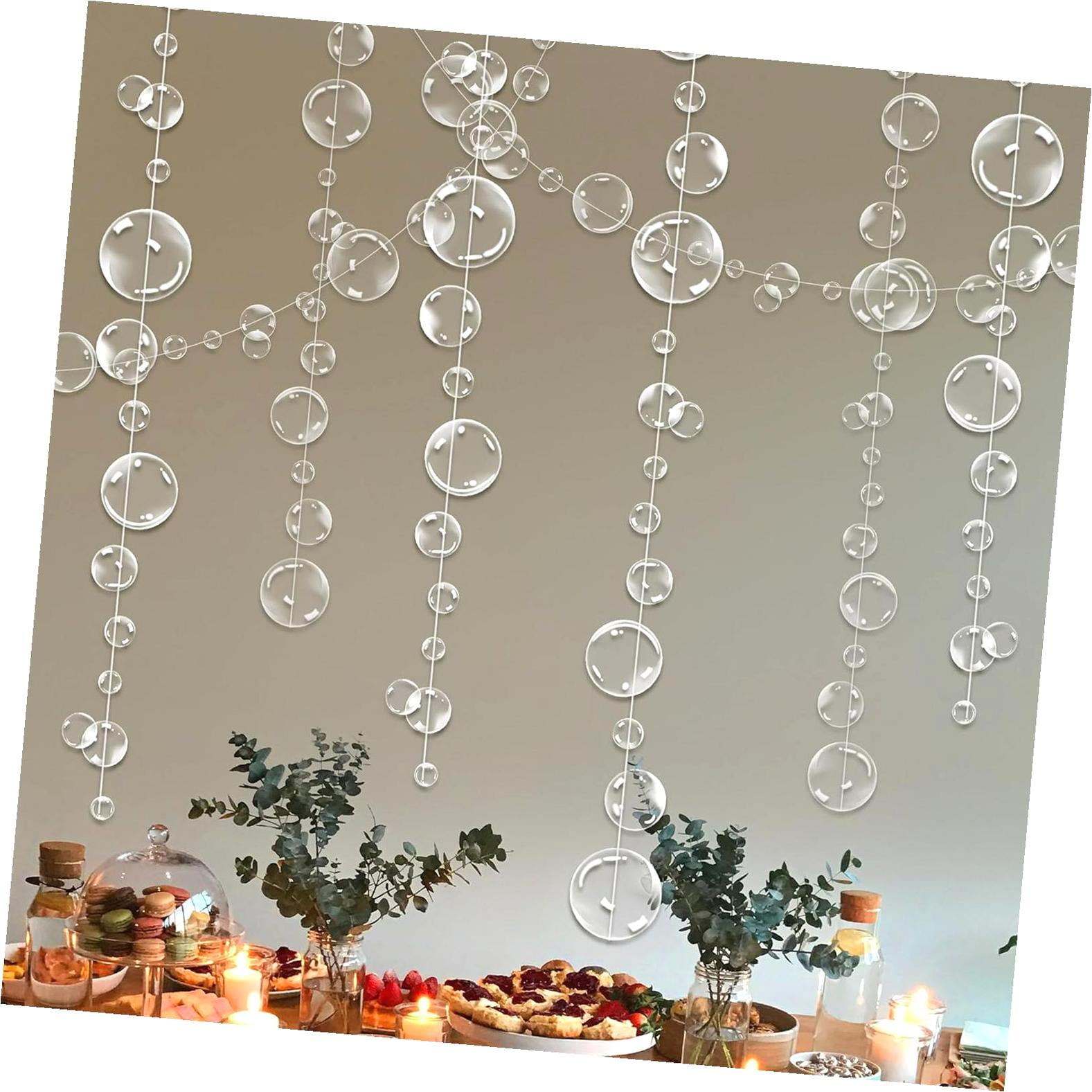 FREEAMG White Bubble Garland Under The Sea Party Decorations Bubble ...